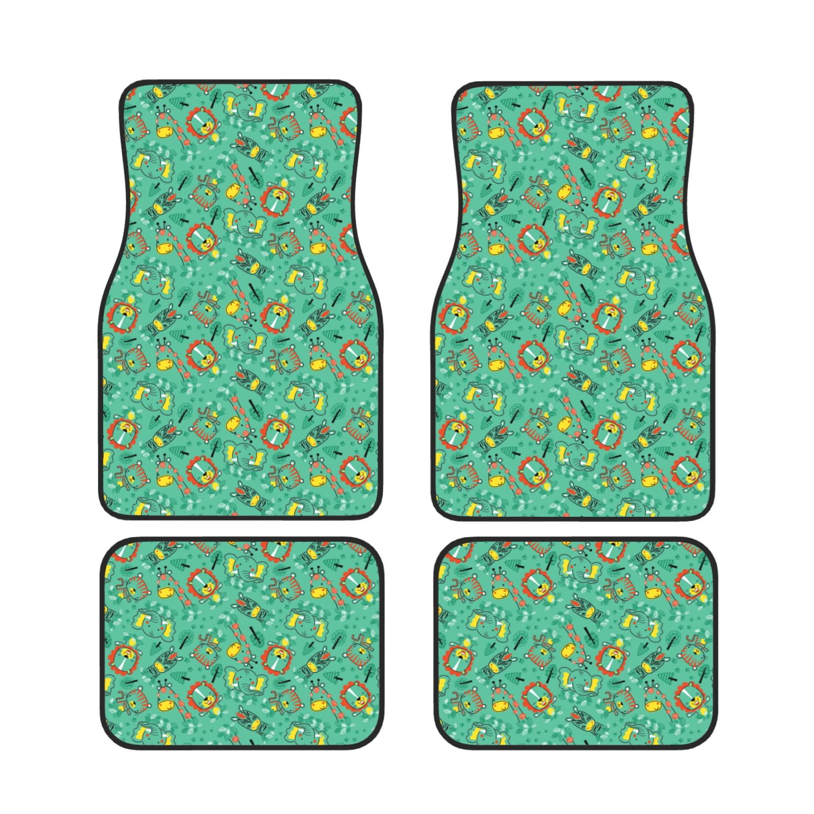 Cauagu Funny Animals in Jungle Pattern Car Floor Mat Set of 4,Car ...