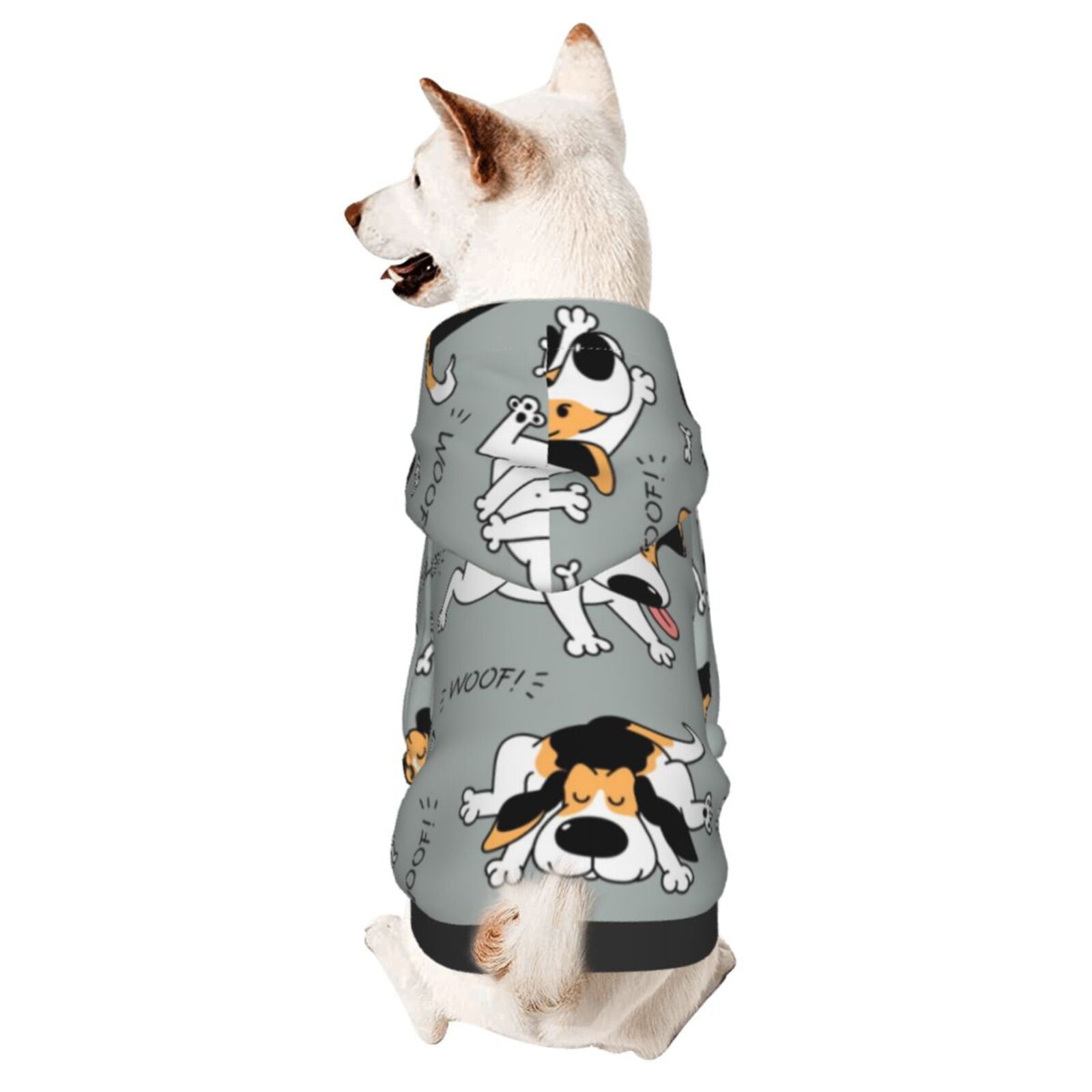 Cauagu Funny Beagle Active Dog Pattern Winter Pet Hoodie Sweatshirts ...