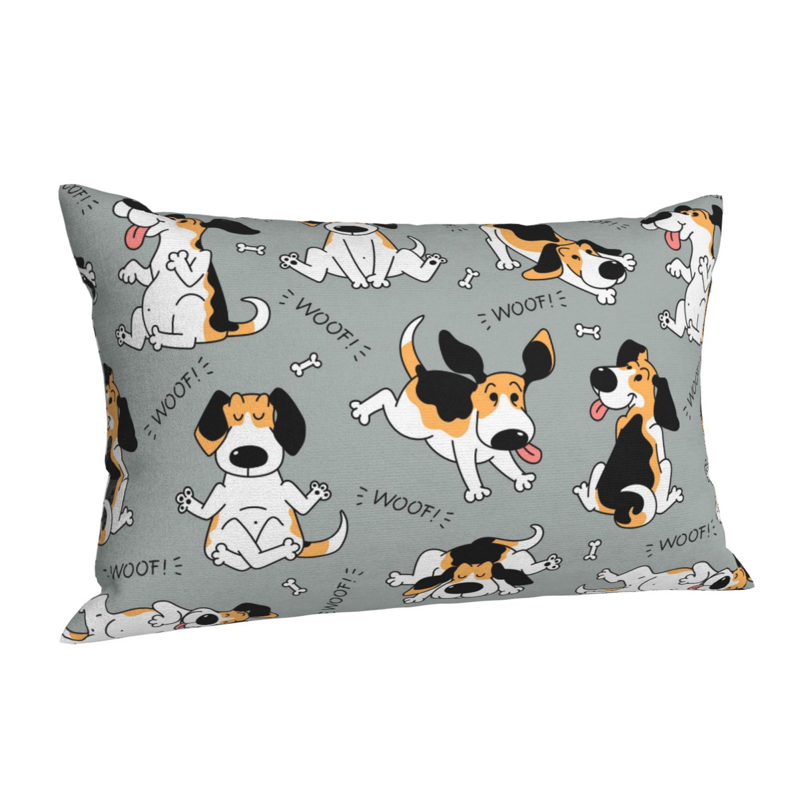 Cauagu Funny Beagle Active Dog Print Pillow Covers with Envelope ...