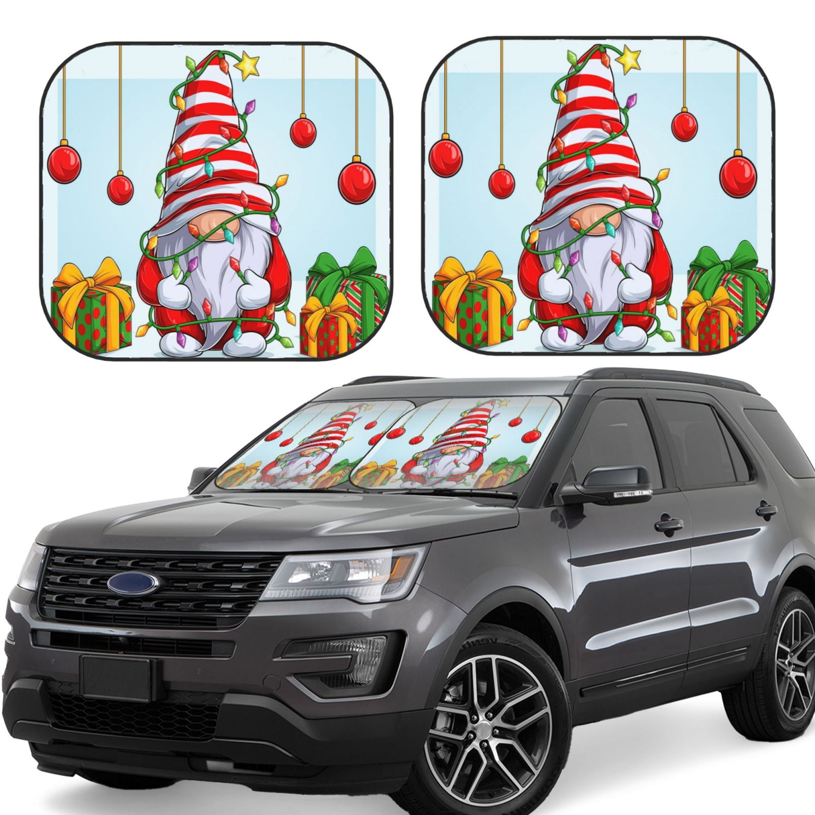 Cauagu Funny Christmas Gnome Cauagu {designName} Print Foldable Car ...