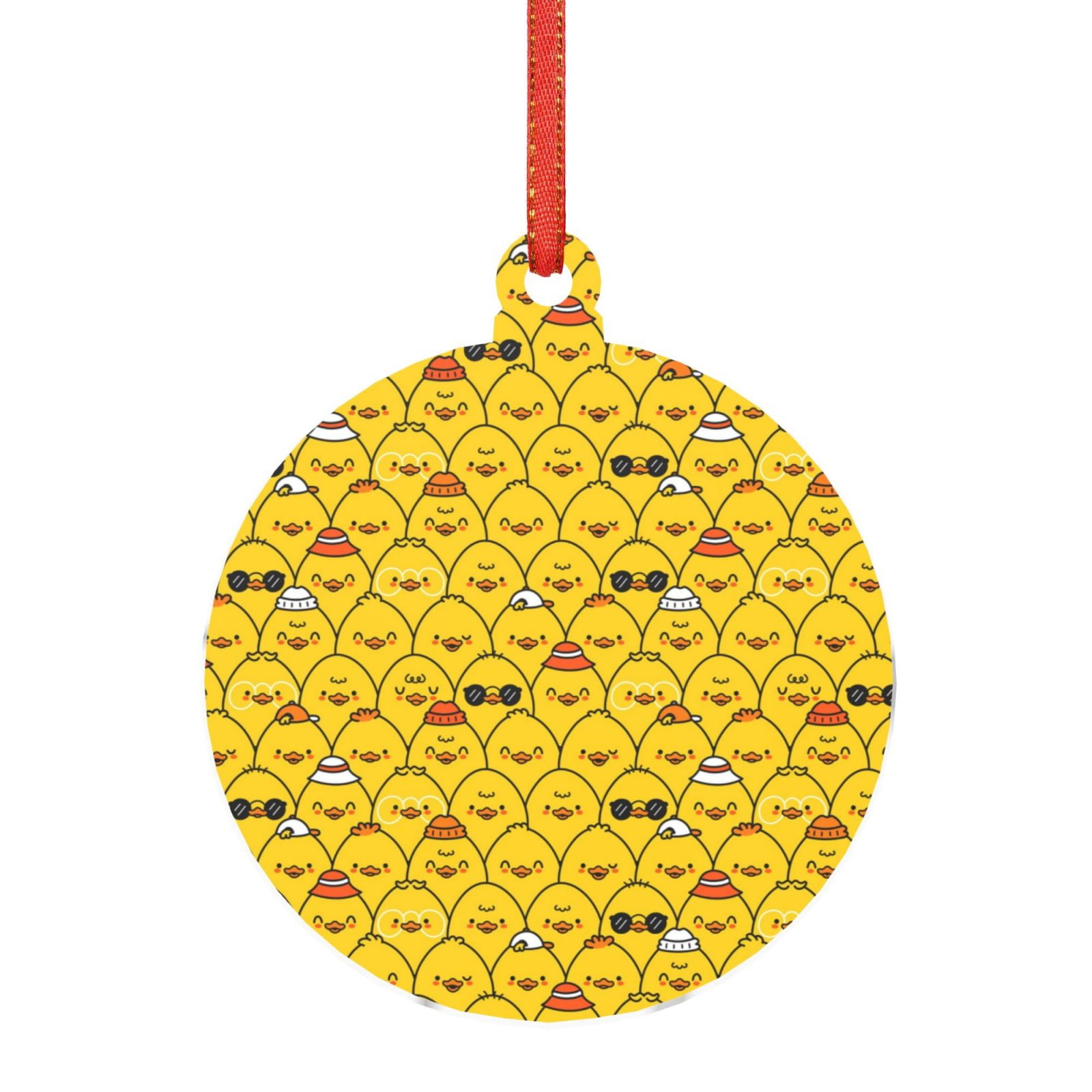Cauagu Funny Ducks Pattern Acrylic Christmas Pendant,1-Pack Christmas ...