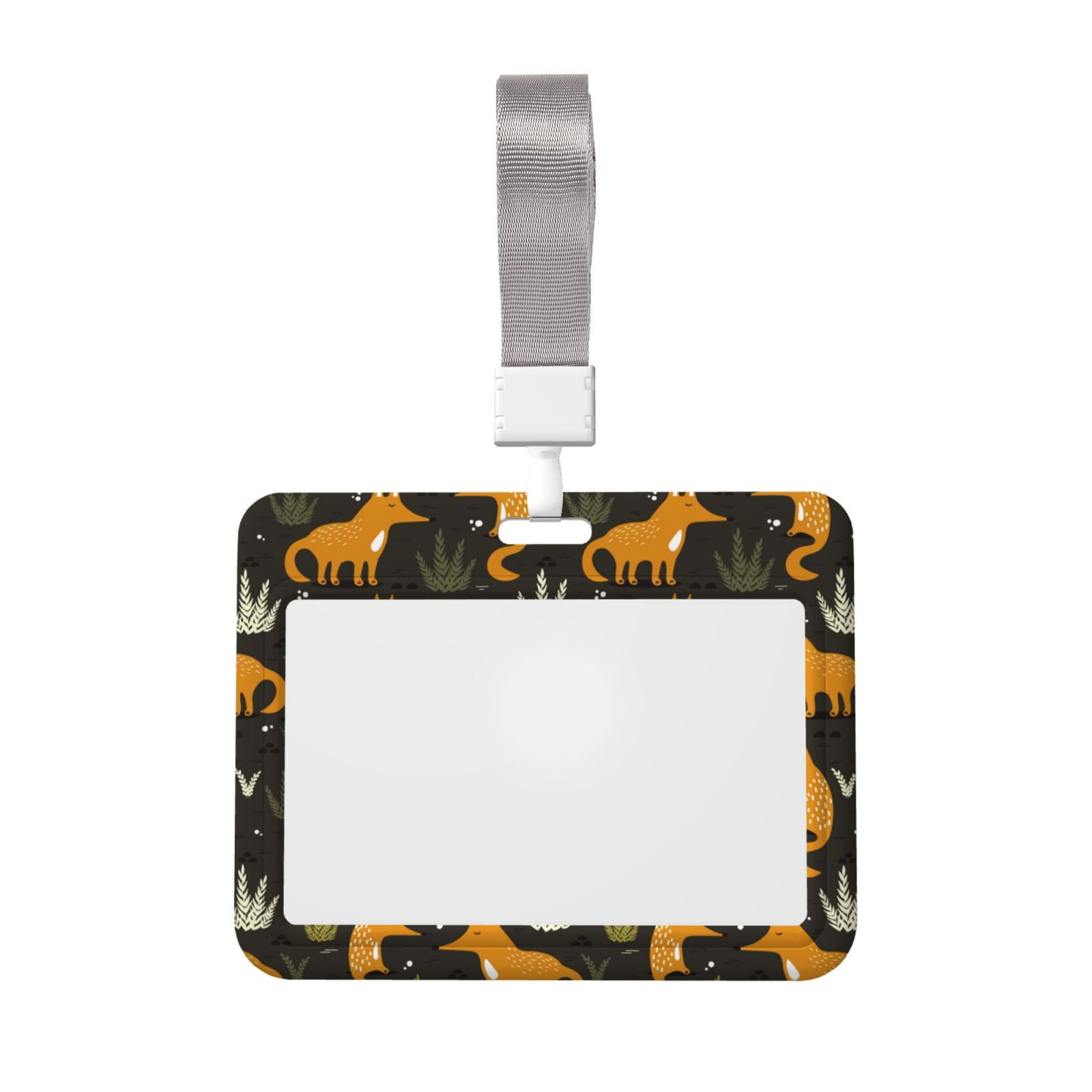 Cauagu Funny Fox by the Field for ID Badge Holder,Badge Holder with ...