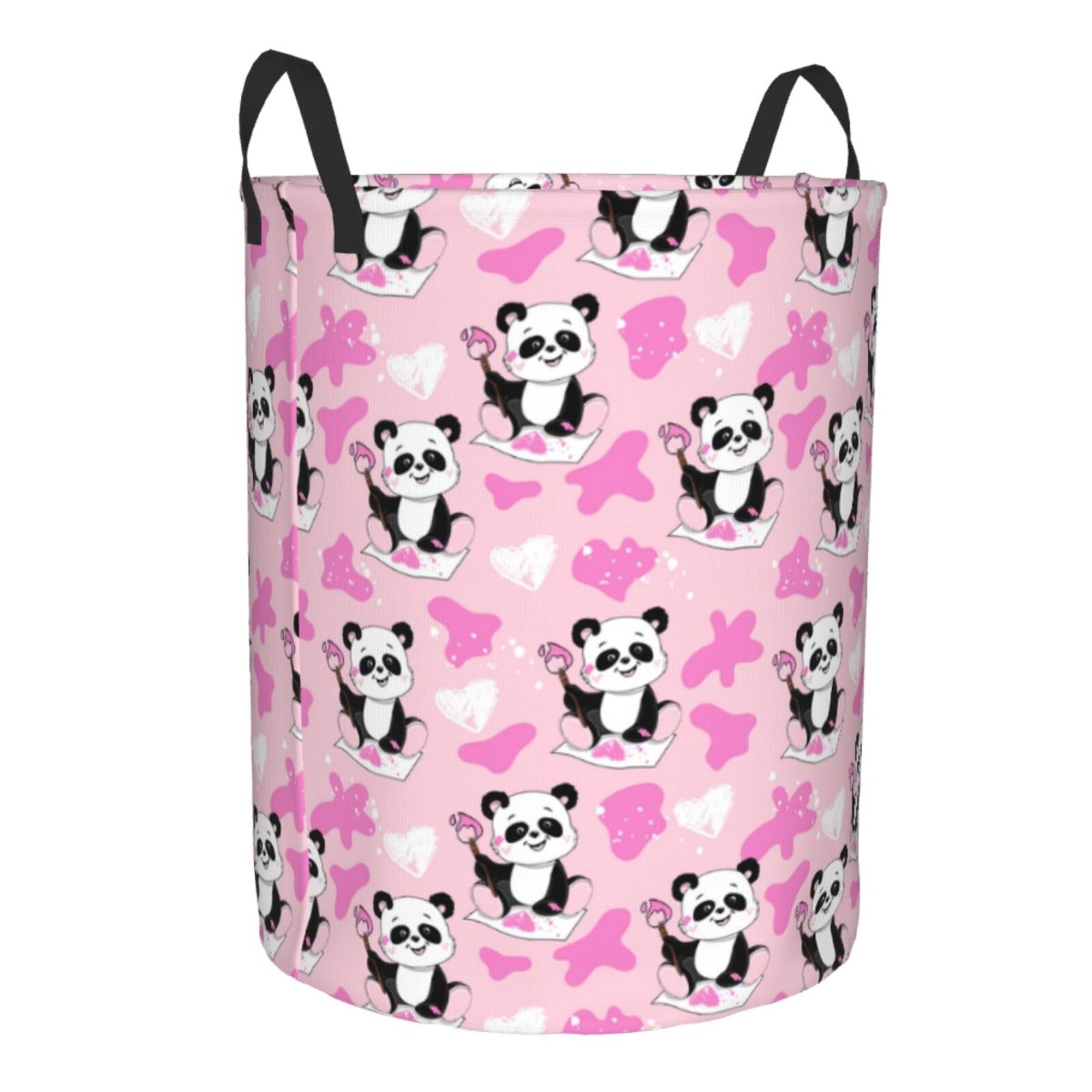 Cauagu Funny Panda Draws A Heart for Laundry Basket,Collapsible ...