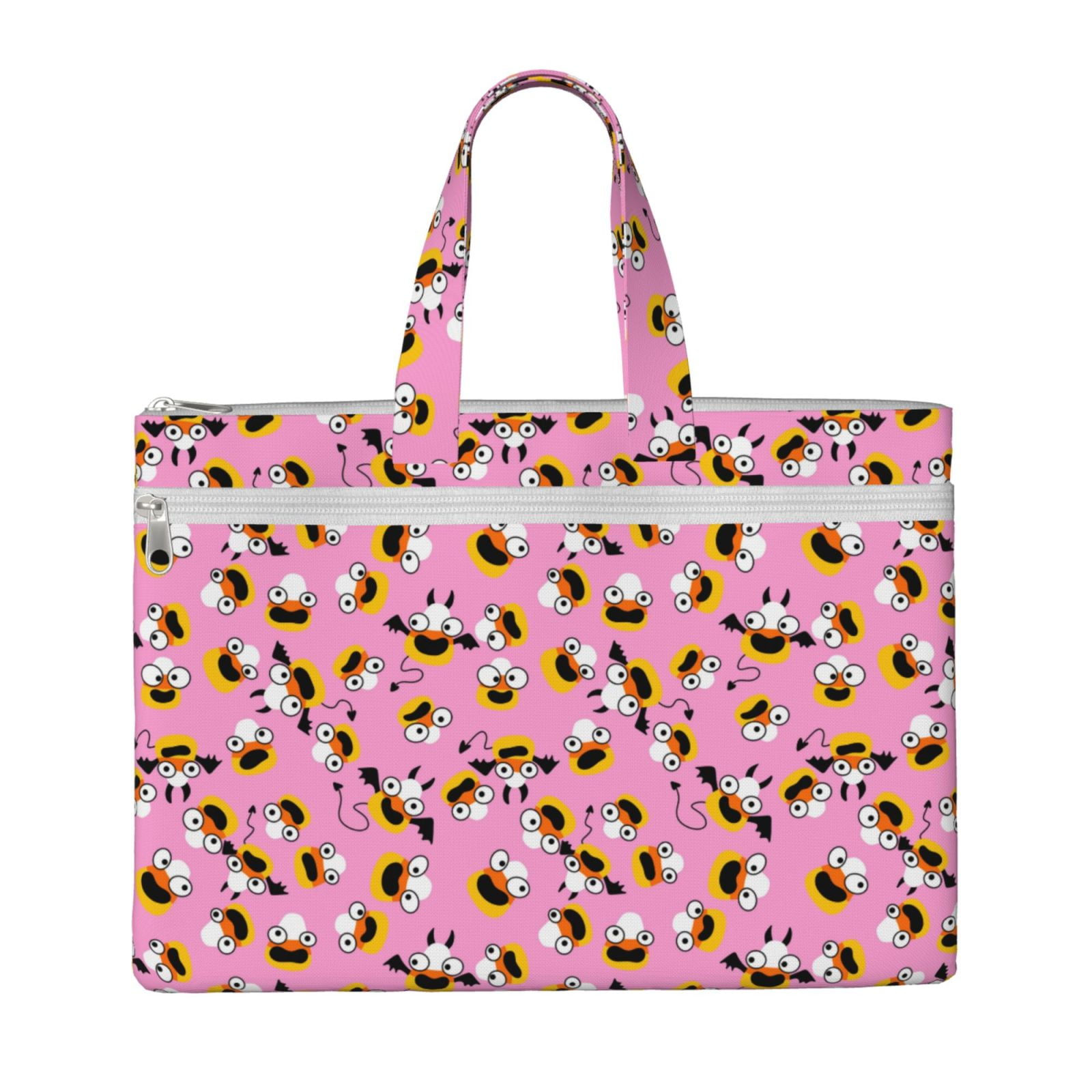 Cauagu Funny corn spider web A Pattern Canvas Tote File Bag, Zipper Tote Bag Business Briefcase ...