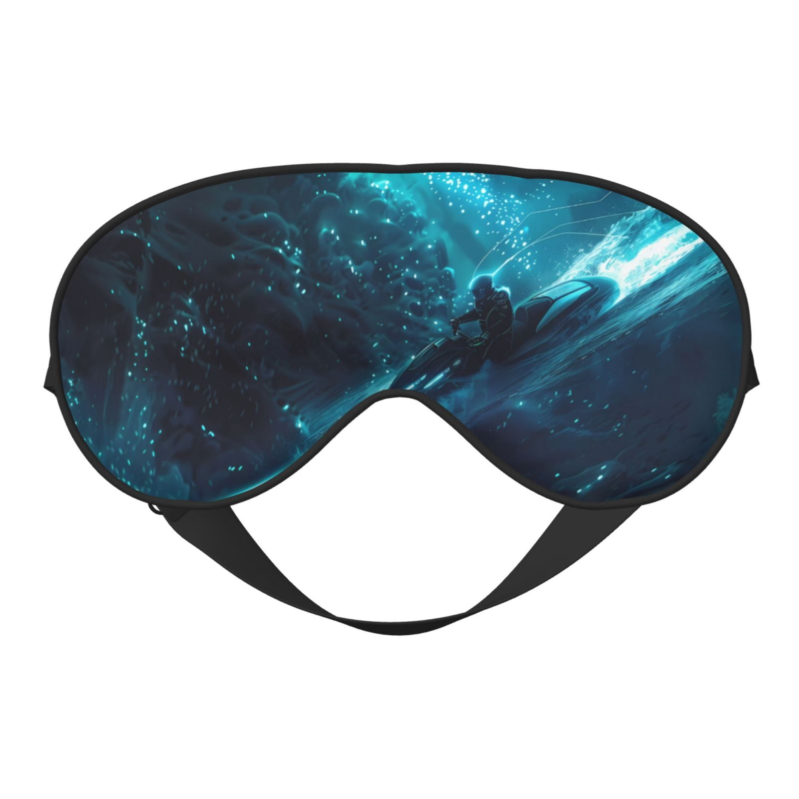 Cauagu Futuristic Jet Ski Adventure Print Sleep Eye Mask, Blindfold Eye ...