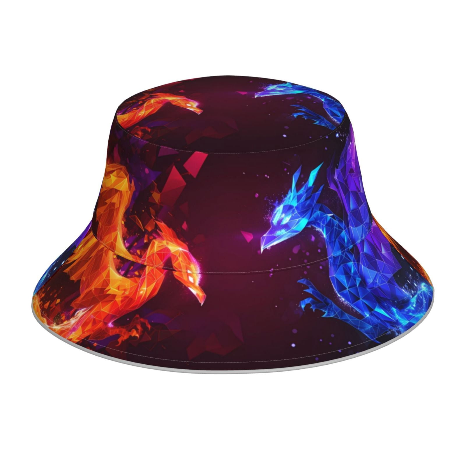 Cauagu Futuristic Red And Blue Bird for Unisex Bucket Hat,Outdoor ...