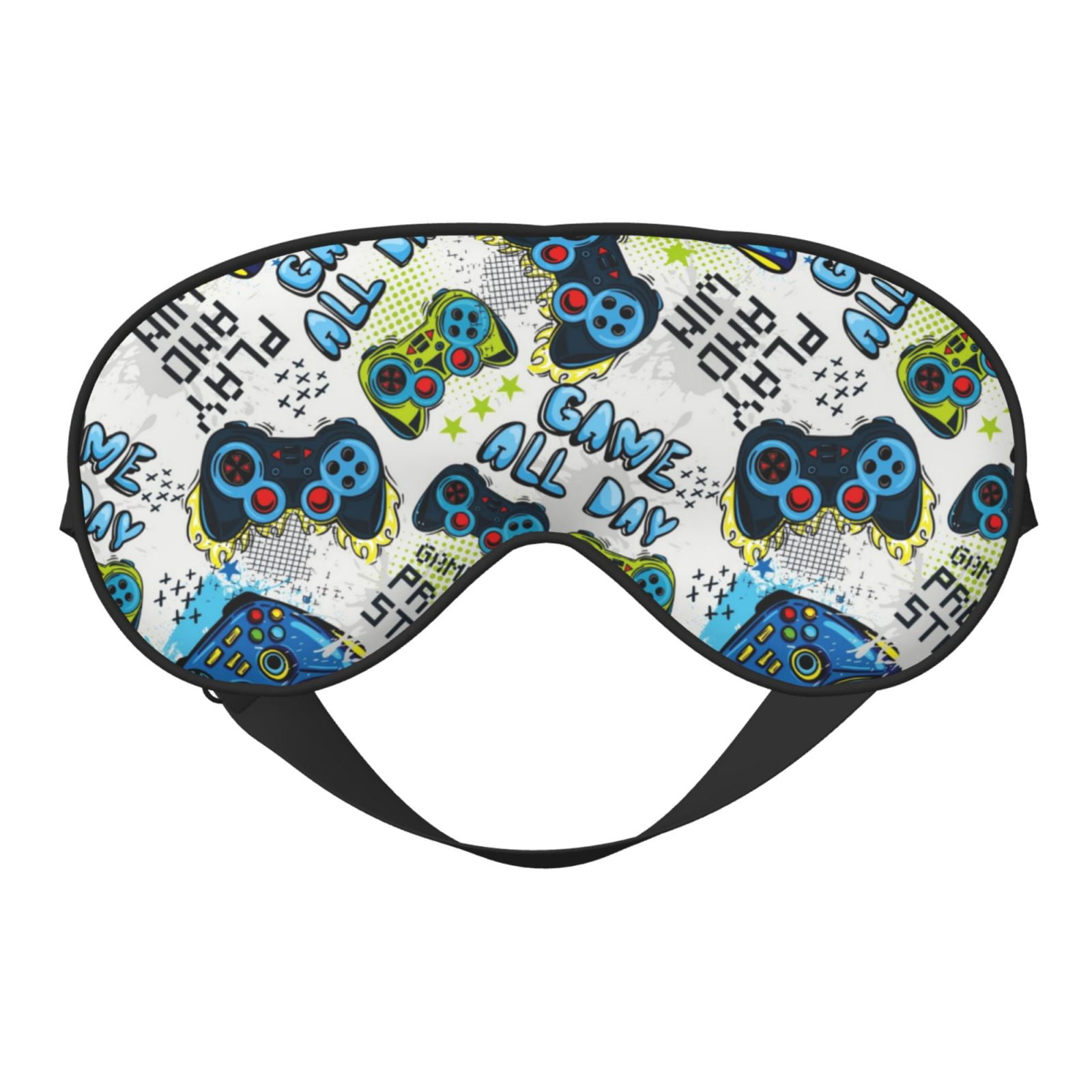 Cauagu Game All Day Print Sleep Eye Mask, Blindfold Eye Sleep Shade ...