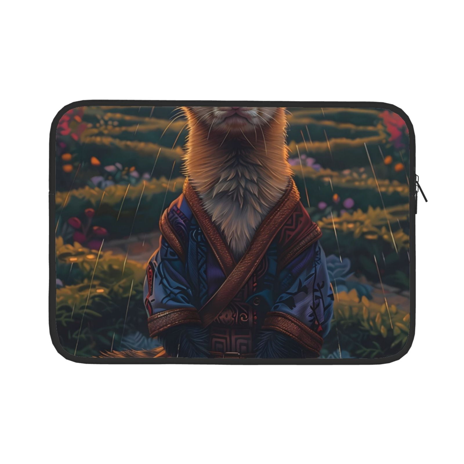 Cauagu Garden Meditating Weasel Print Laptop Sleeve Case, Laptop Cover ...