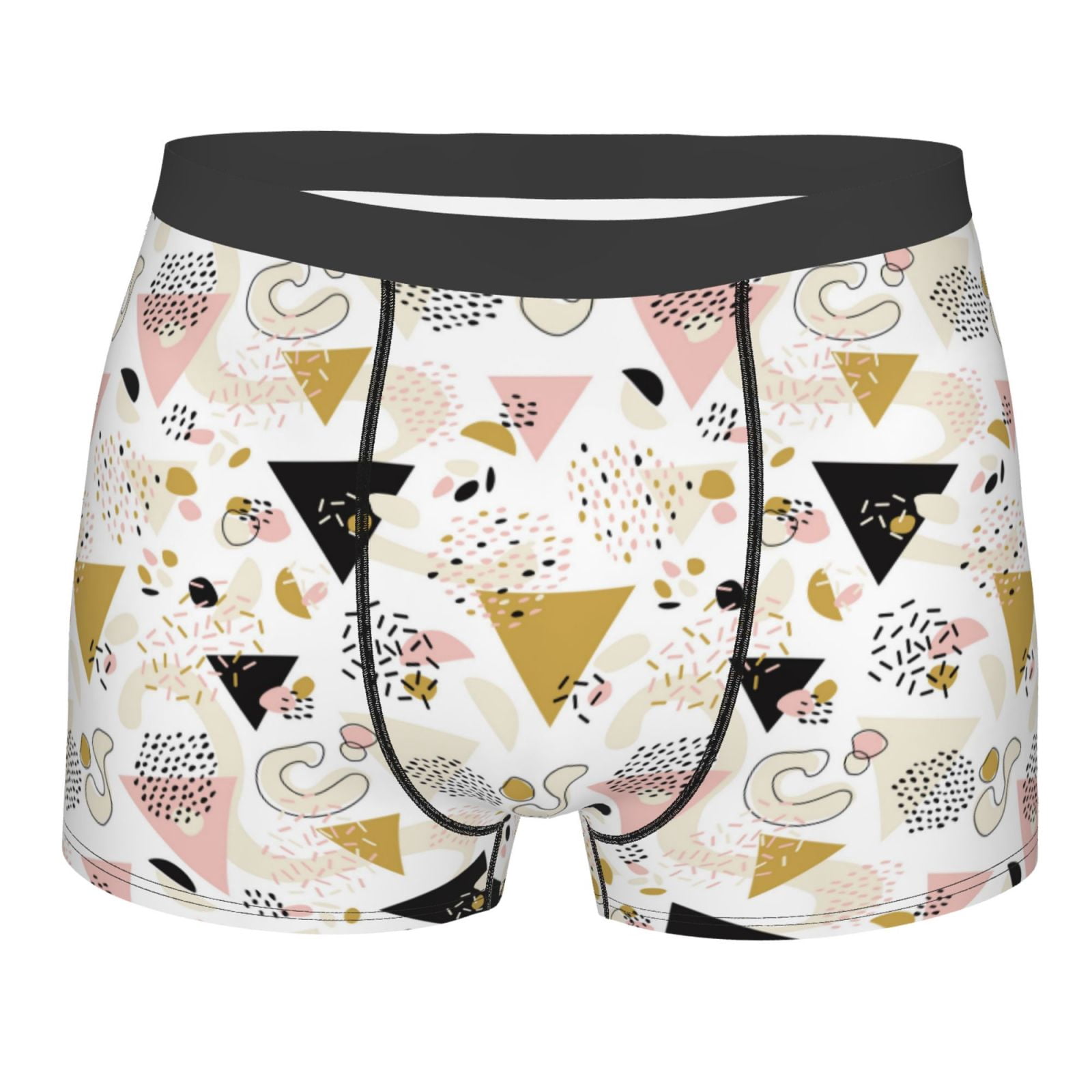 Cauagu Geometric Triangle Print Boxer Briefs for Men,Comfortable ...