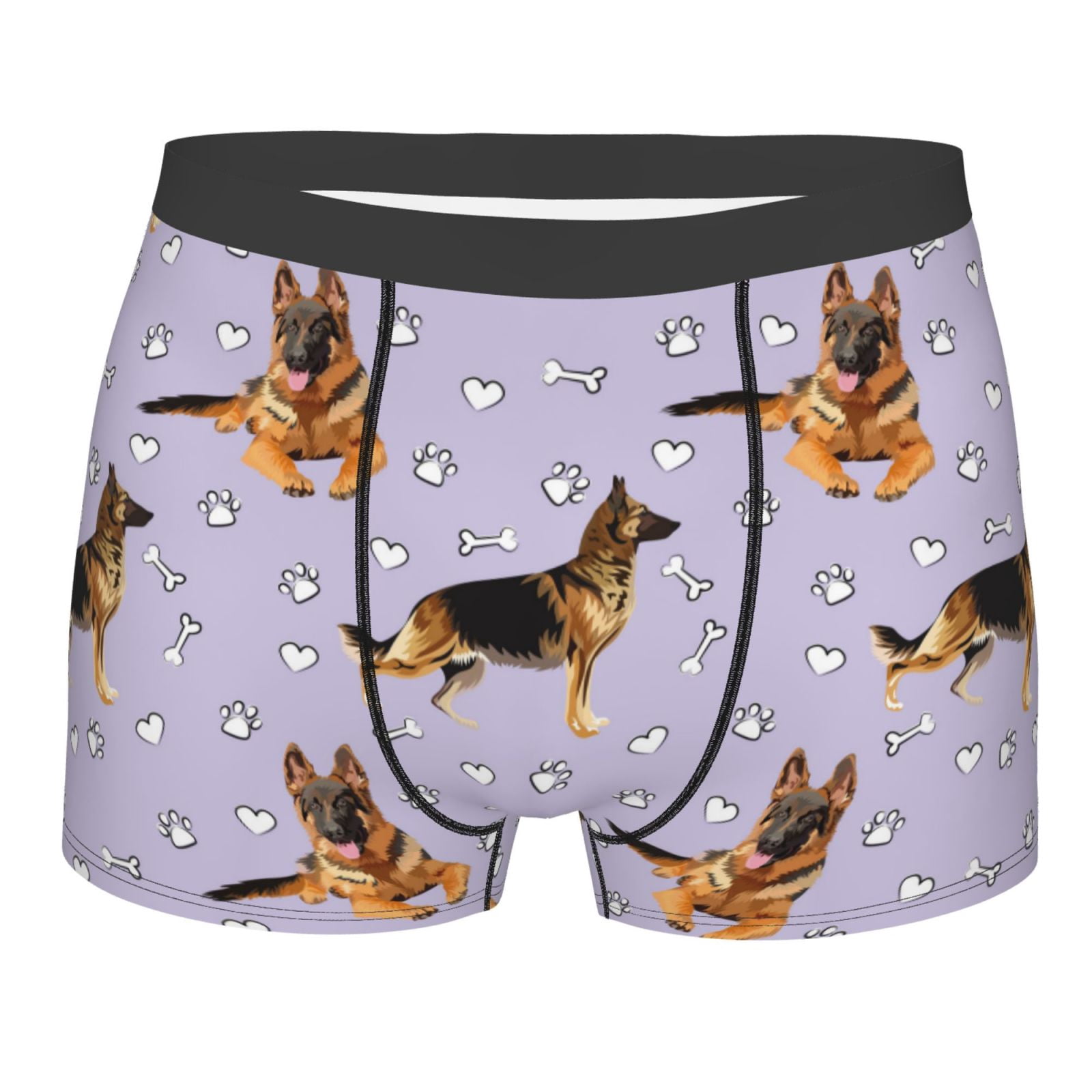 Cauagu German Shepherd Dog Print Boxer Briefs for Men,Comfortable ...