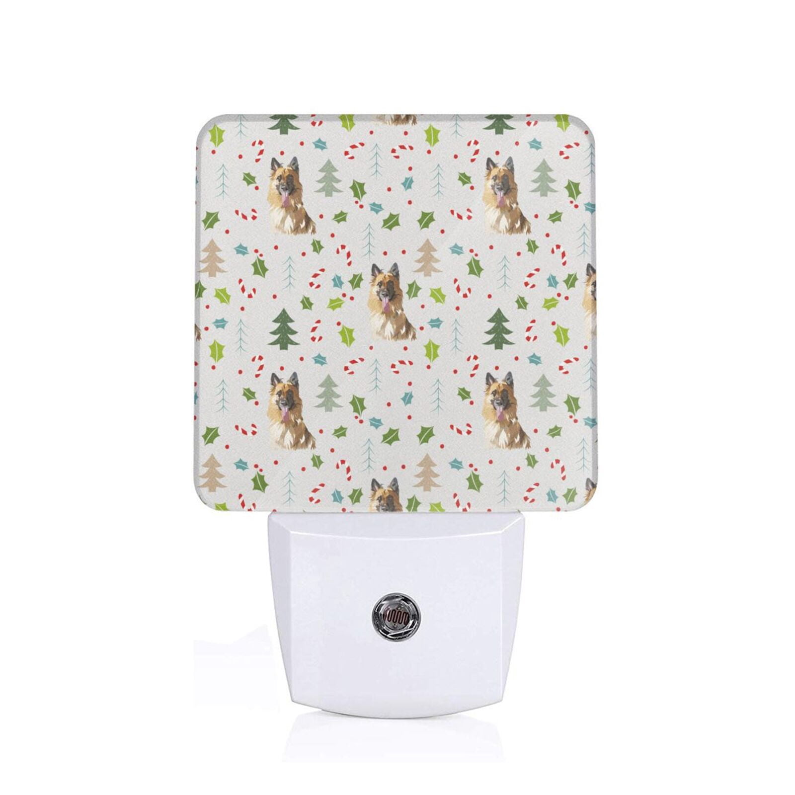 Cauagu German Shepherd Dog Print LED Nightlight,0.5W Night Lights Plug ...