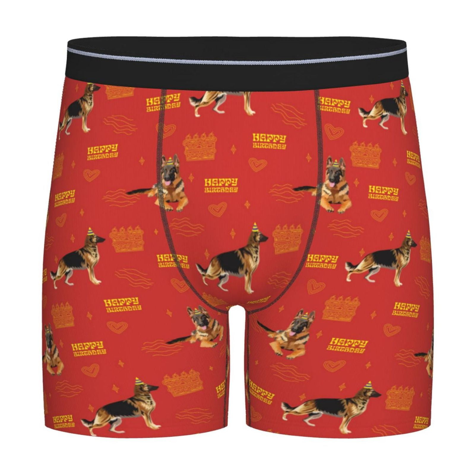 Cauagu German Shepherd Dog Print Men's Boxer Briefs, Funny & Cute ...