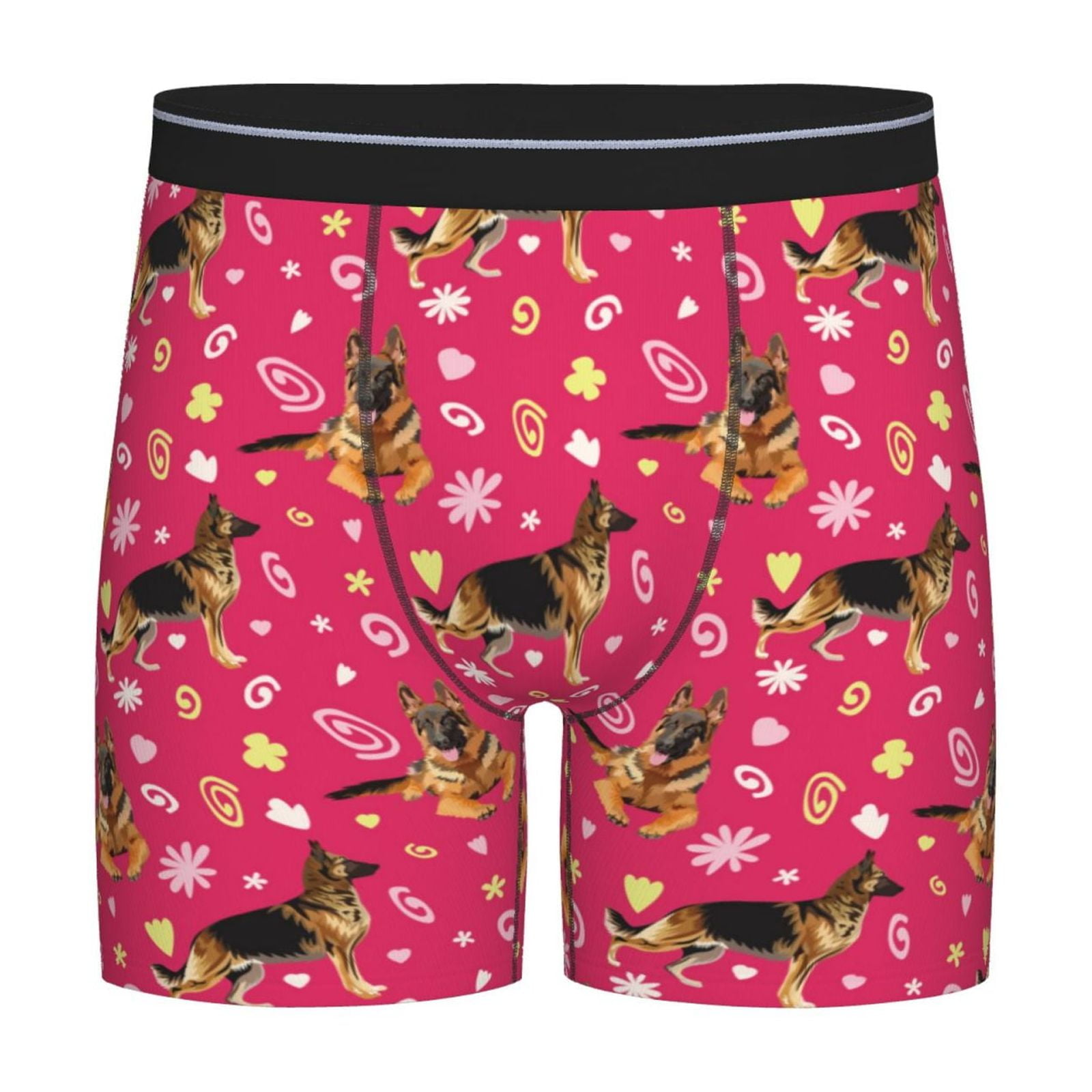 Cauagu German Shepherd Dog Print Men's Boxer Briefs, Funny & Cute ...