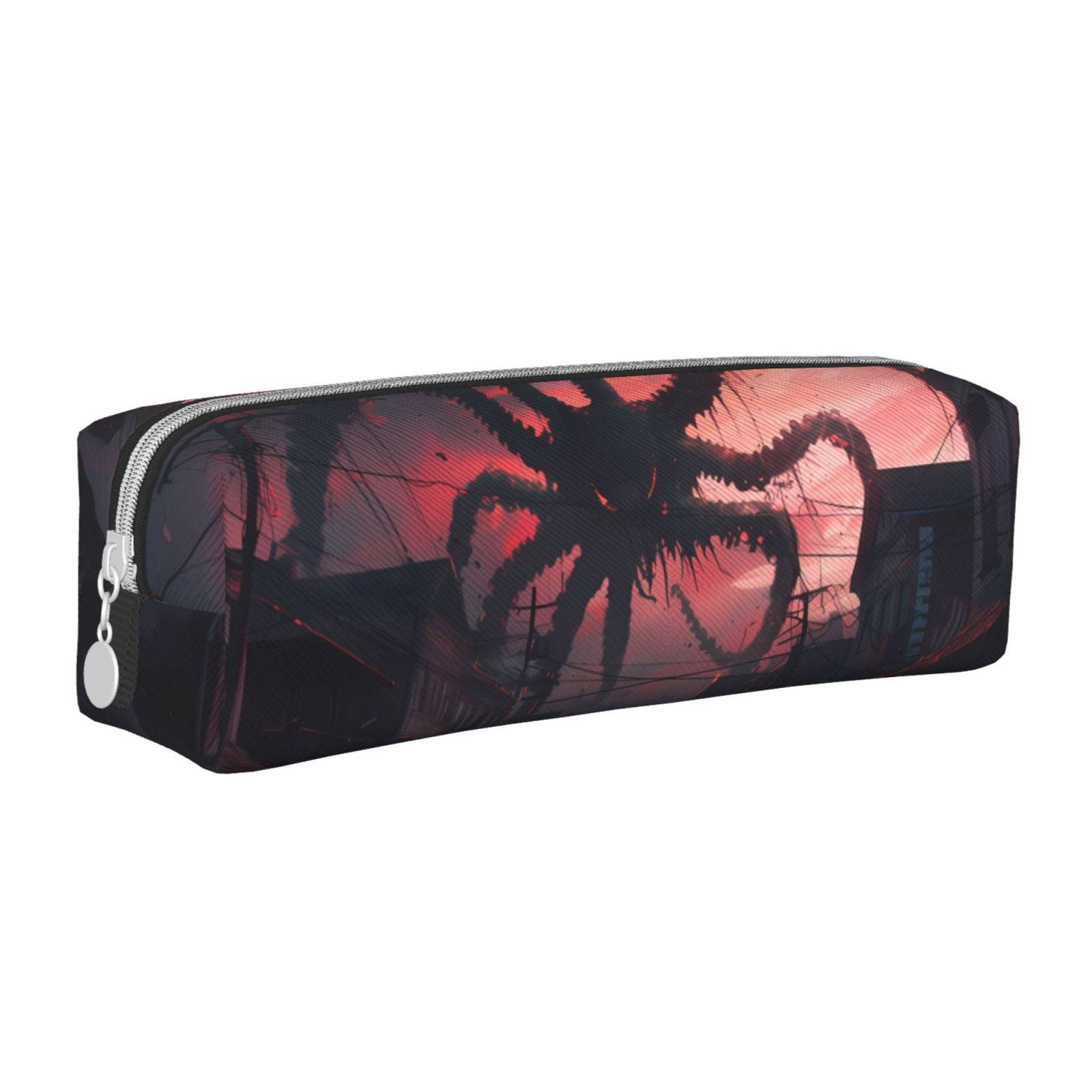 Cauagu Giant Monster Over City Print Leather Pencil Pen Case ...