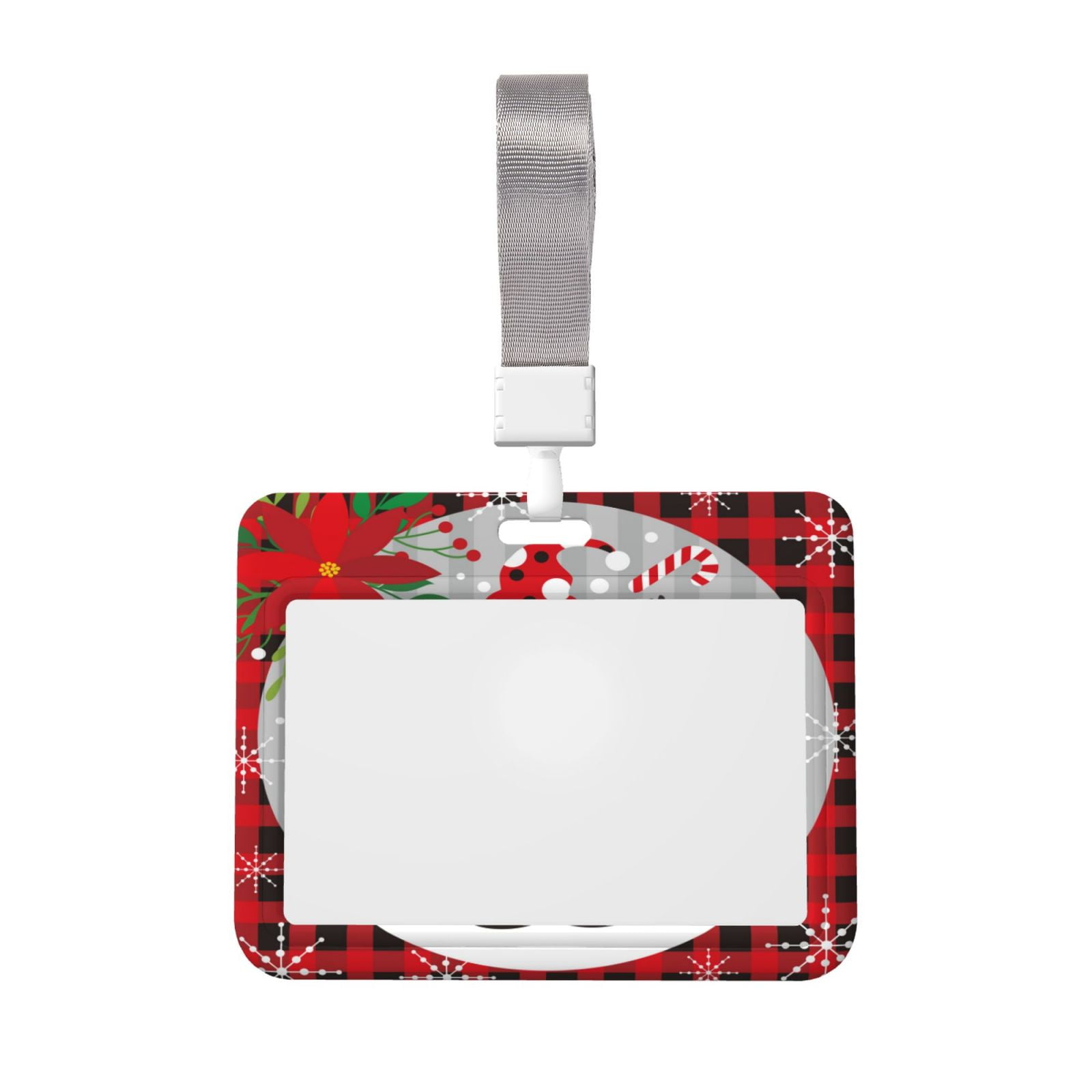 Cauagu Gnome And Buffalo Plaid for ID Badge Holder,Badge Holder with ...