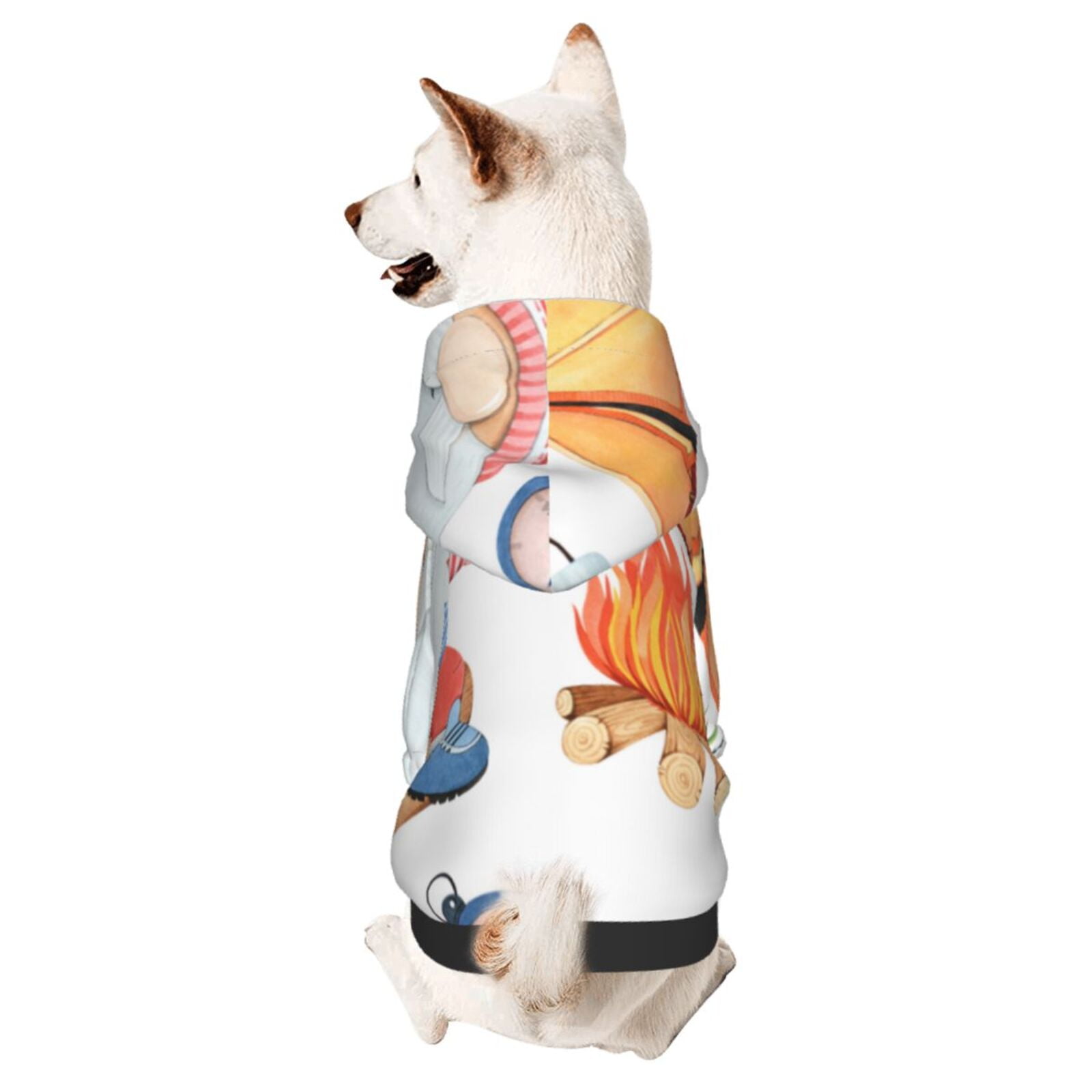 Cauagu Gnome Camping Pattern Winter Pet Hoodie Sweatshirts- Dog Hoodie ...