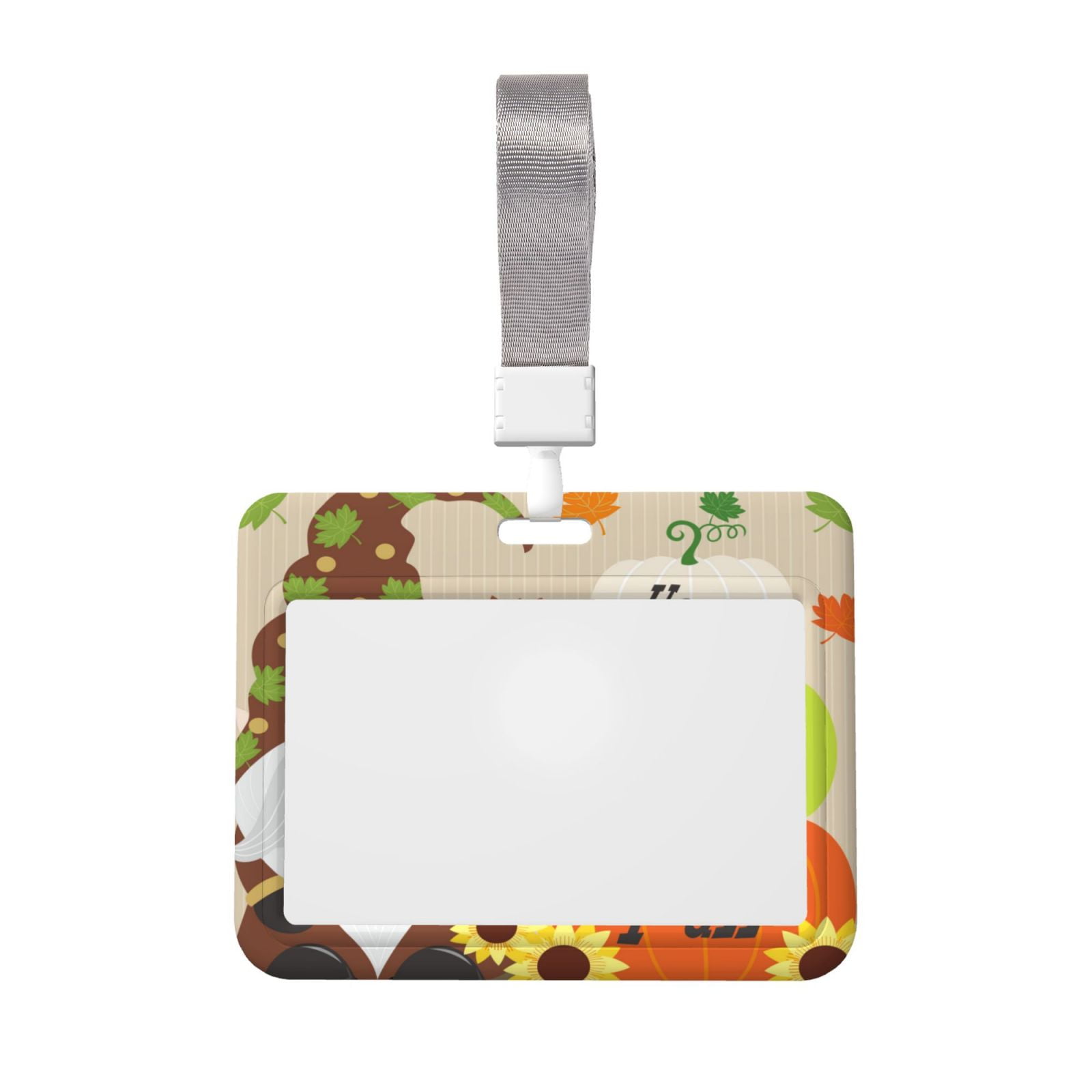 Cauagu Gnome Happy Fall for ID Badge Holder,Badge Holder with Windows ...