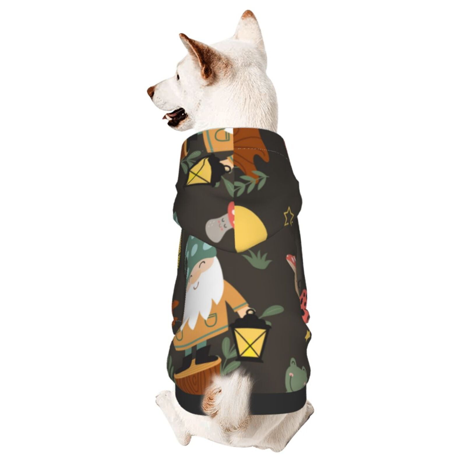 Cauagu Gnome Insect Frog Pattern Winter Pet Hoodie Sweatshirts- Dog ...