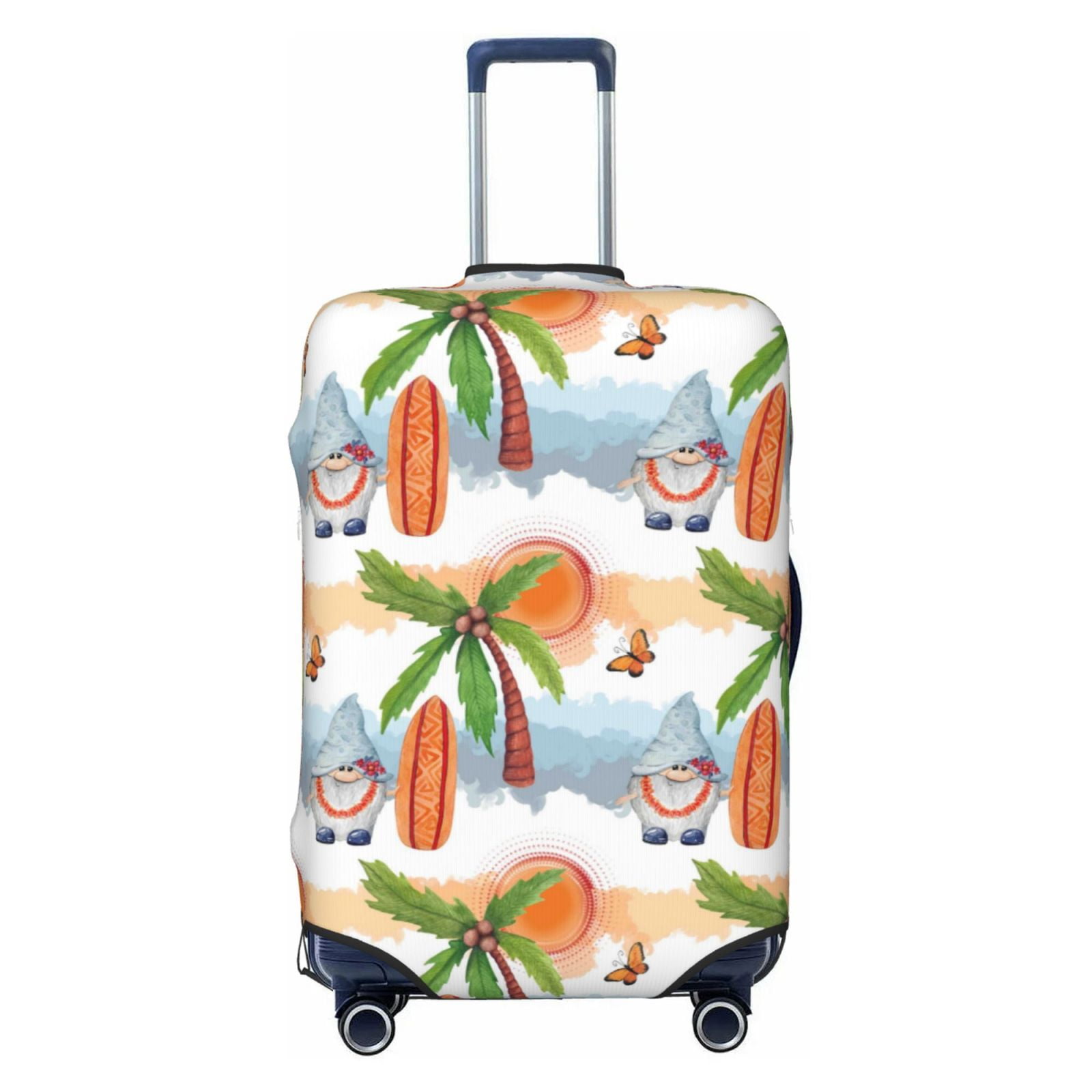Cauagu Gnome and Surfing Print Travel Luggage Cover,Travel Dust-proof ...