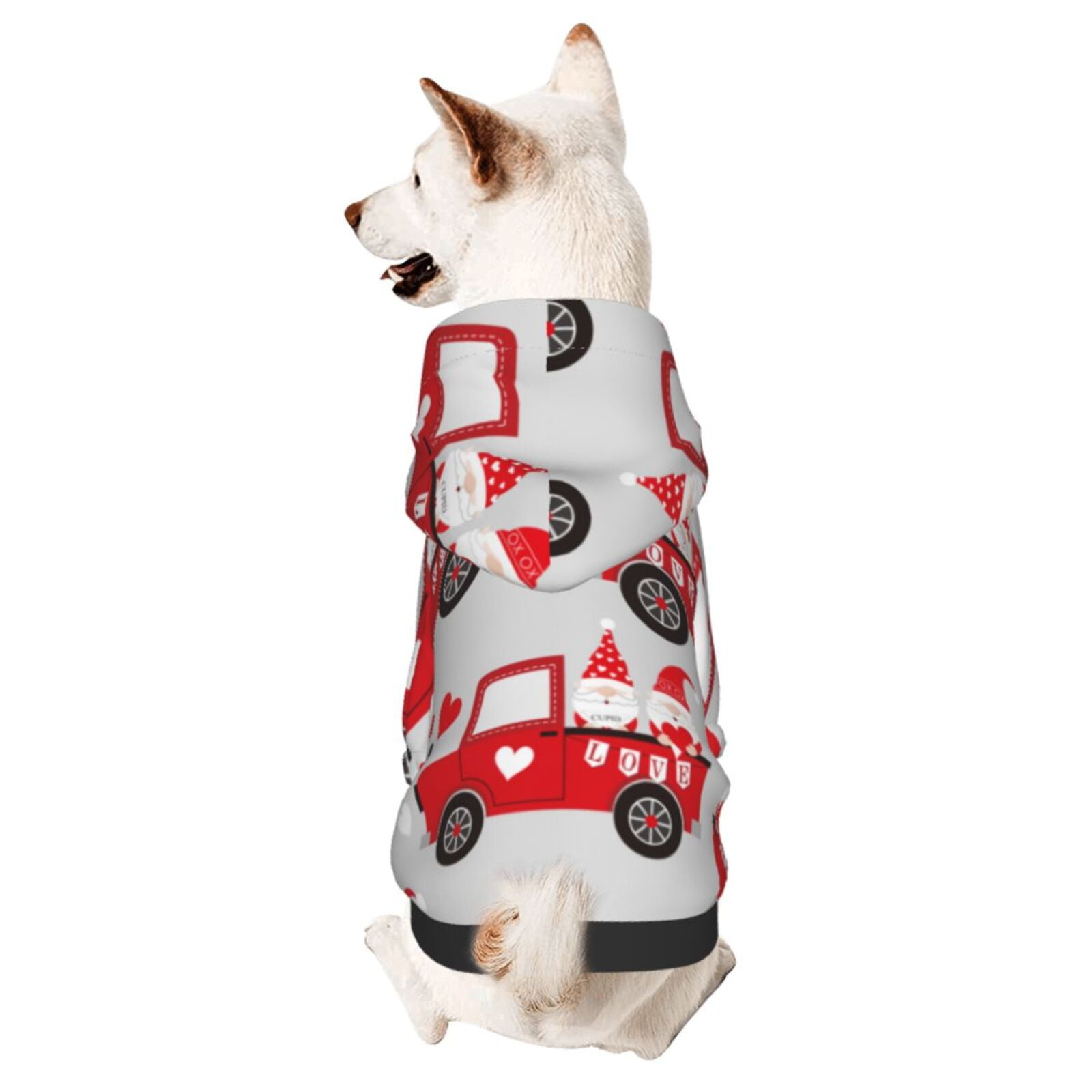 Cauagu Gnomes On The Car Pattern Winter Pet Hoodie Sweatshirts- Dog ...