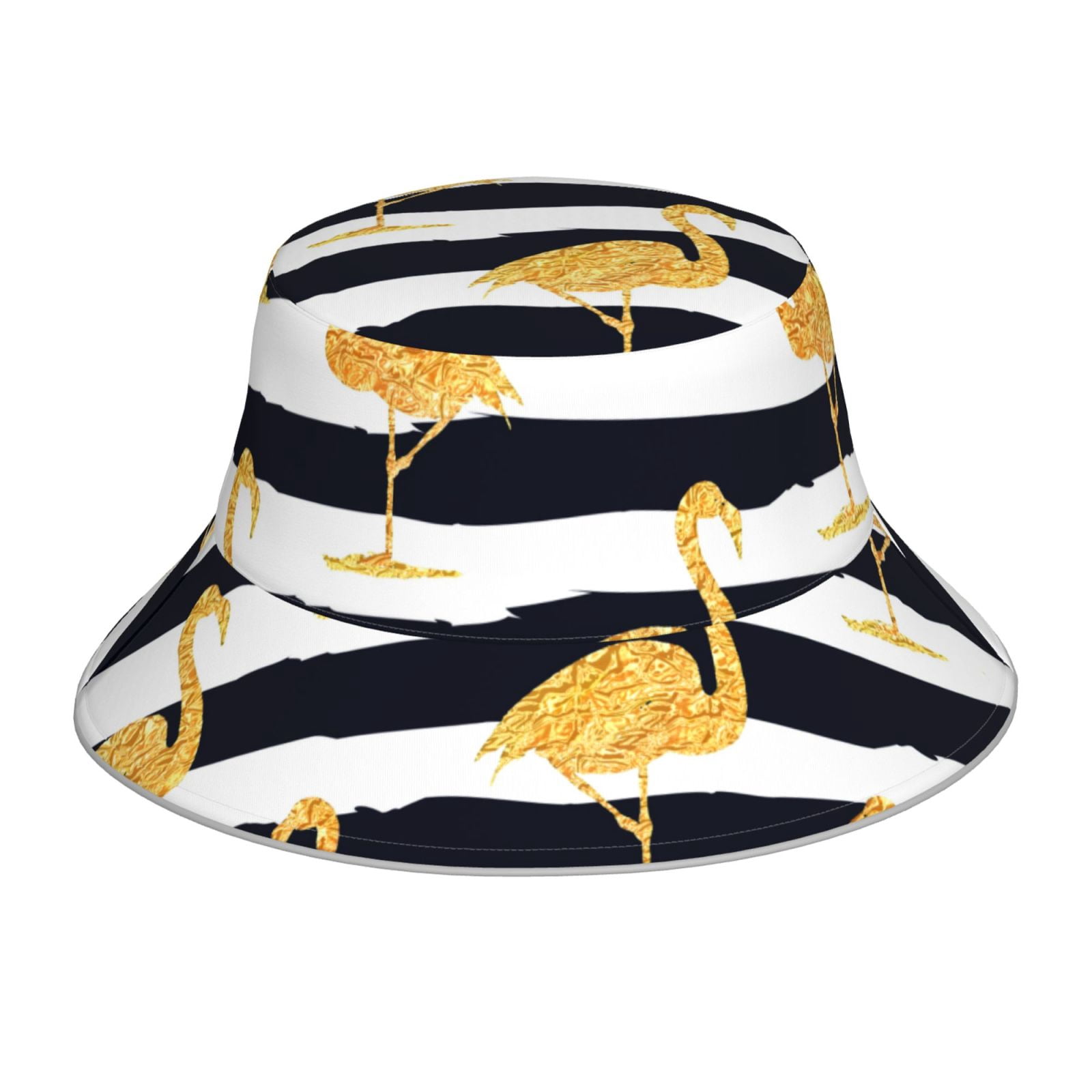 Cauagu Gold Flamingo for Unisex Bucket Hat,Outdoor Summer Beach Fishing ...