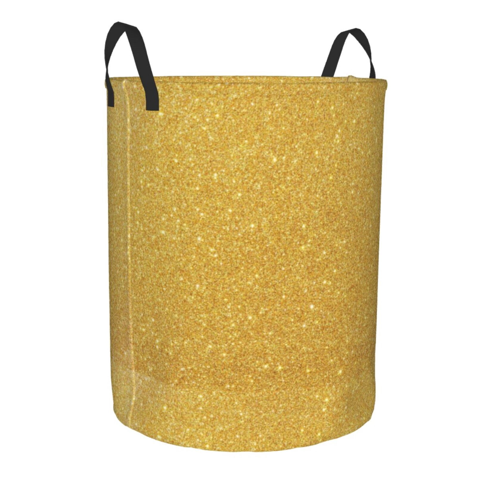 Cauagu Gold Shiny for Laundry Basket,Collapsible Organizer Basket for ...