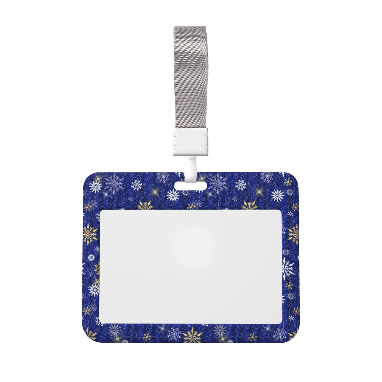 Cauagu Golden Snowflakes Royal Blue for ID Badge Holder,Badge Holder ...