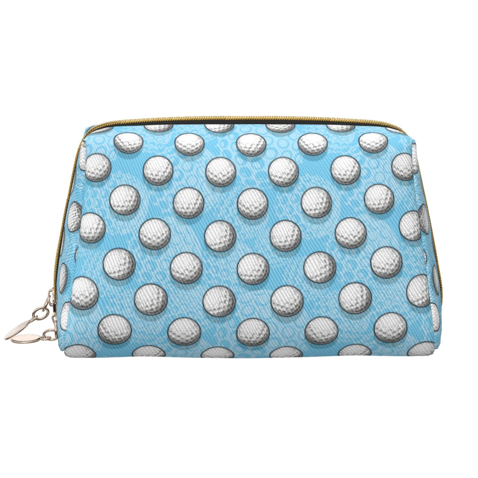 Cauagu Golf Balls 1 Print Large Cosmetic Bag,Portable Cosmetics Pouch ...