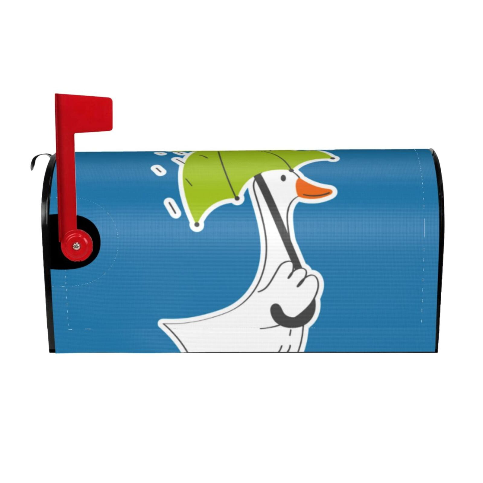 Cauagu Goose Holding an Umbrella Pattern Magnetic Mailbox Covers ...
