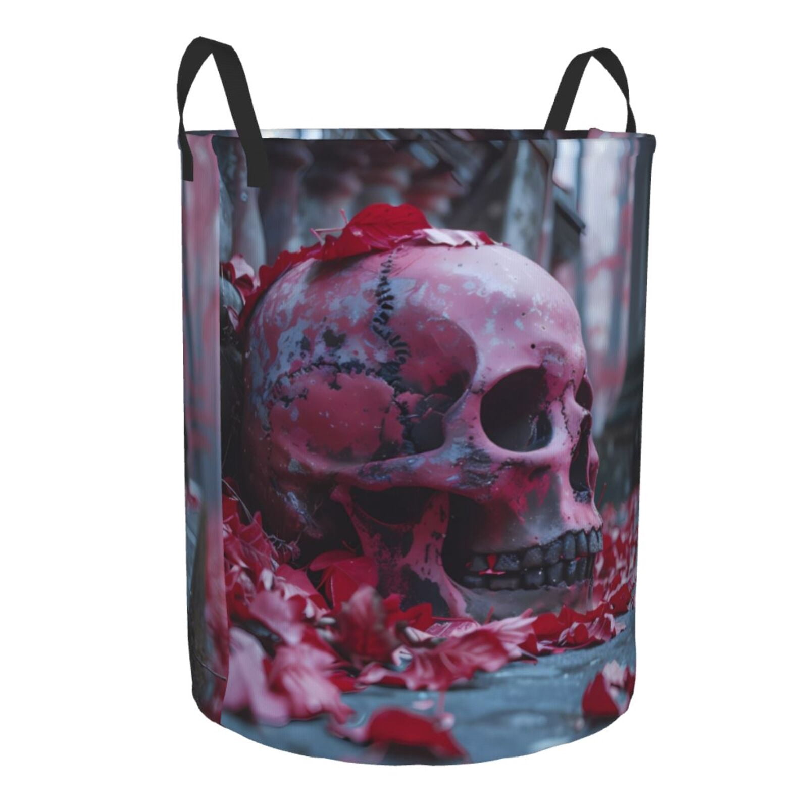 Cauagu Gothic Red Skull Cemetery for Laundry Basket,Collapsible ...
