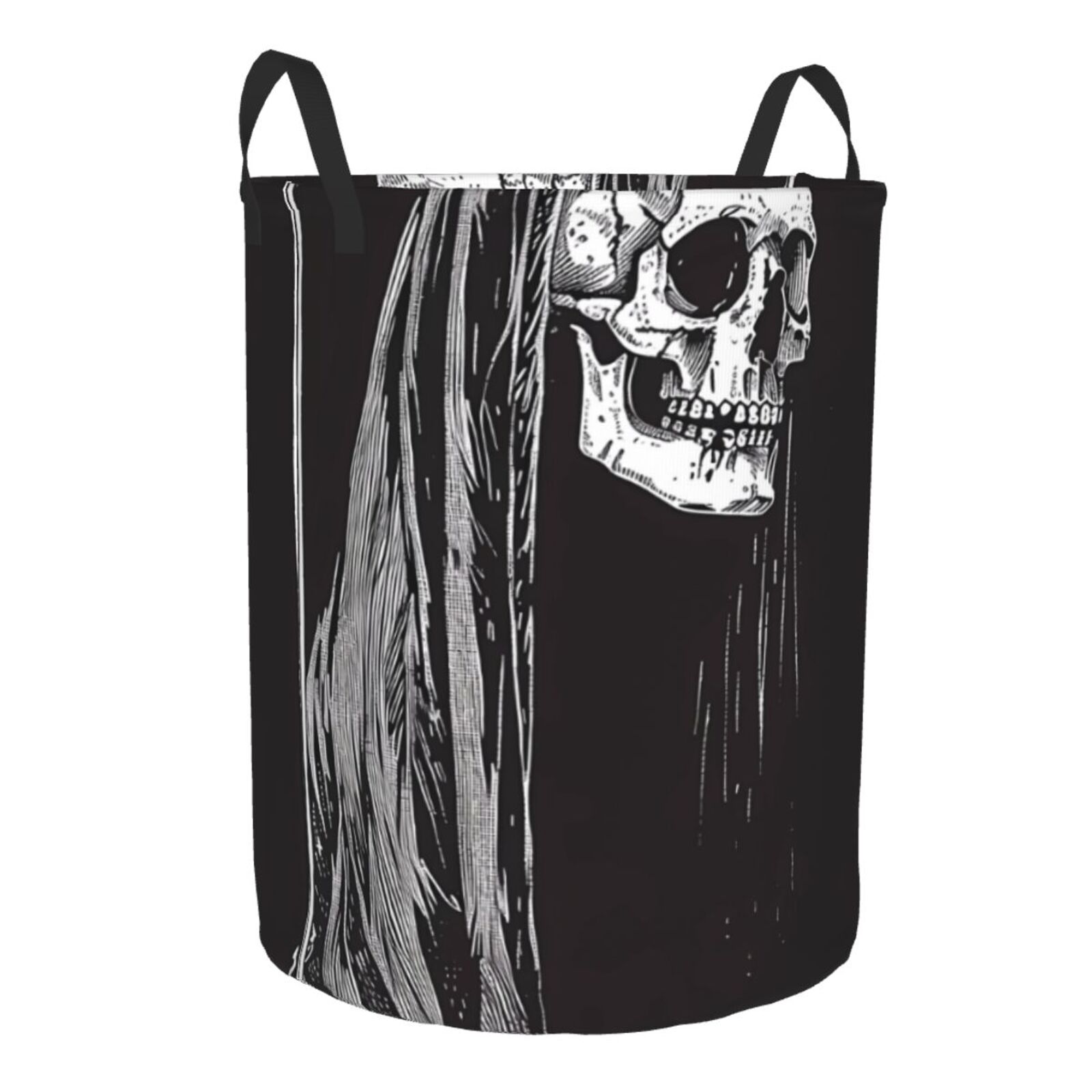 Cauagu Gothic Skull Drape for Laundry Basket,Collapsible Organizer ...