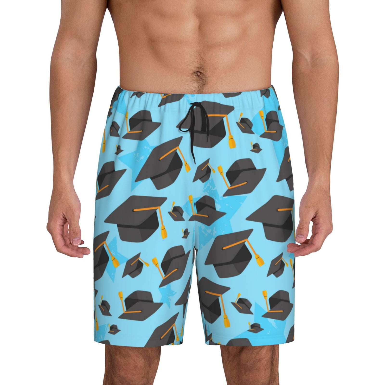 Cauagu Graduation Hats1 Print Pajama Bottoms for Men Sleep Pajama ...