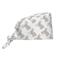 Cauagu Gray Rabbit Pattern 1 Pcs Working Caps,Adjustable Working Hats ...