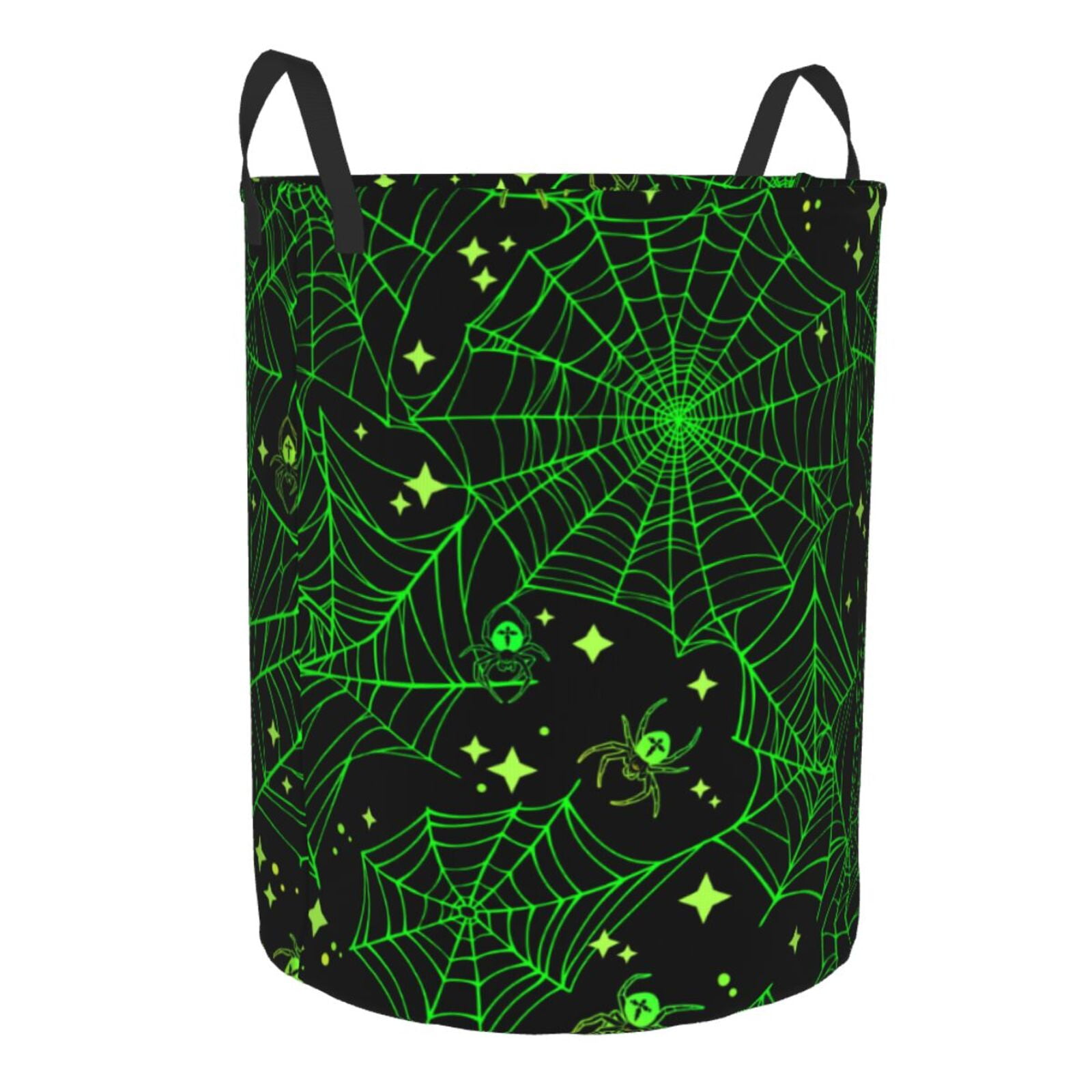 Cauagu Green Bright Web with Spiders for Laundry Basket,Collapsible ...