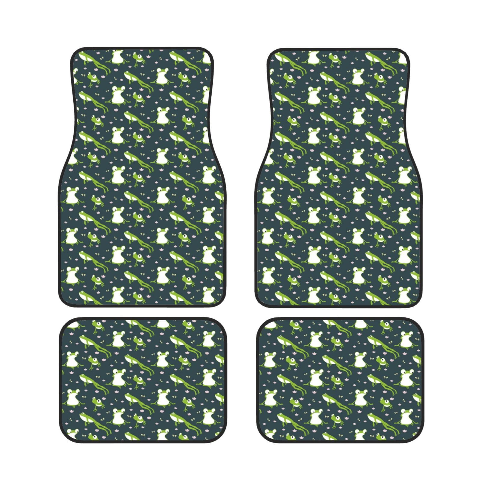 Cauagu Green Frogs Pattern Car Floor Mat Set of 4,Car Carpet Mats Car ...