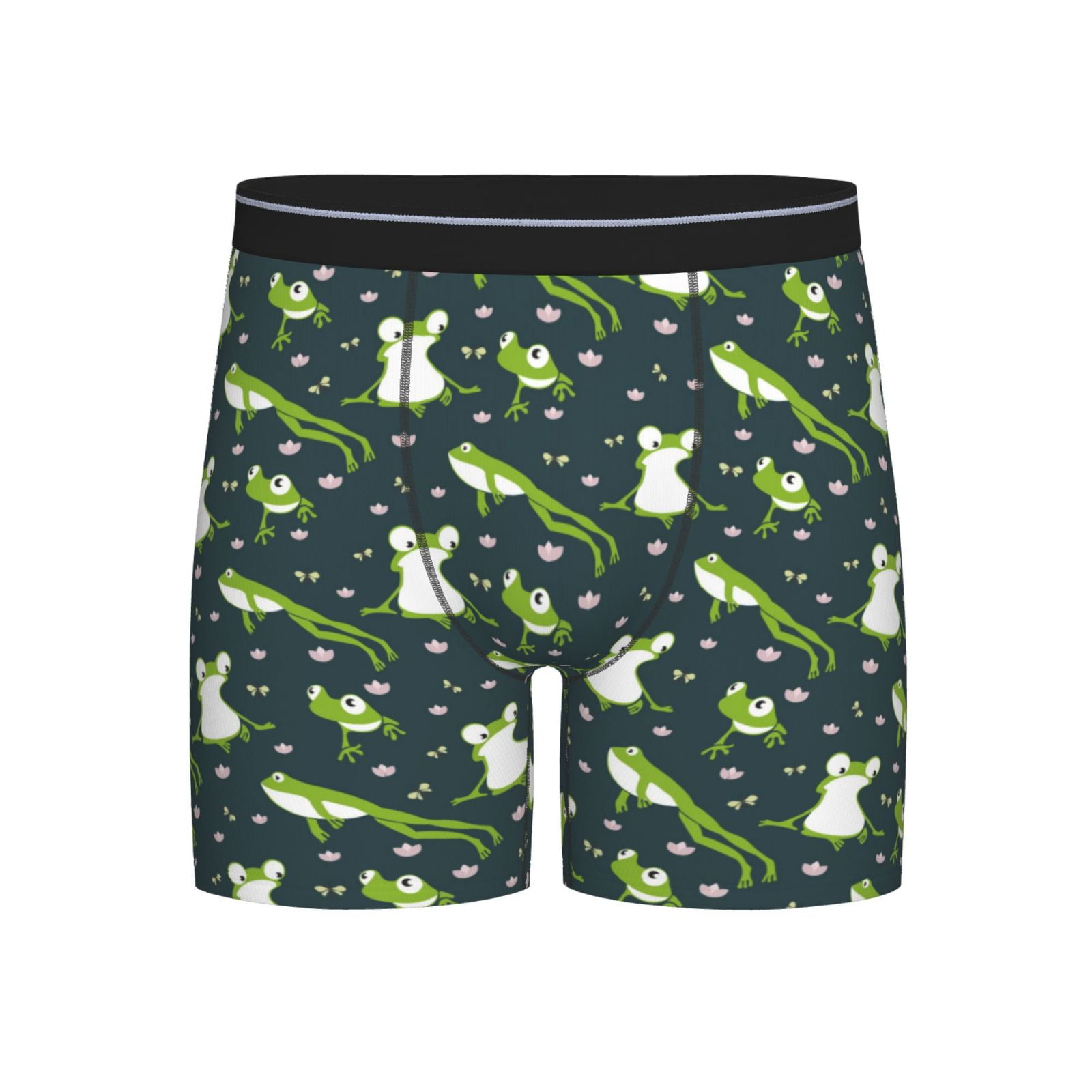 Cauagu Green Frogs Print Men's Boxer Briefs, Funny & Cute Underwear ...