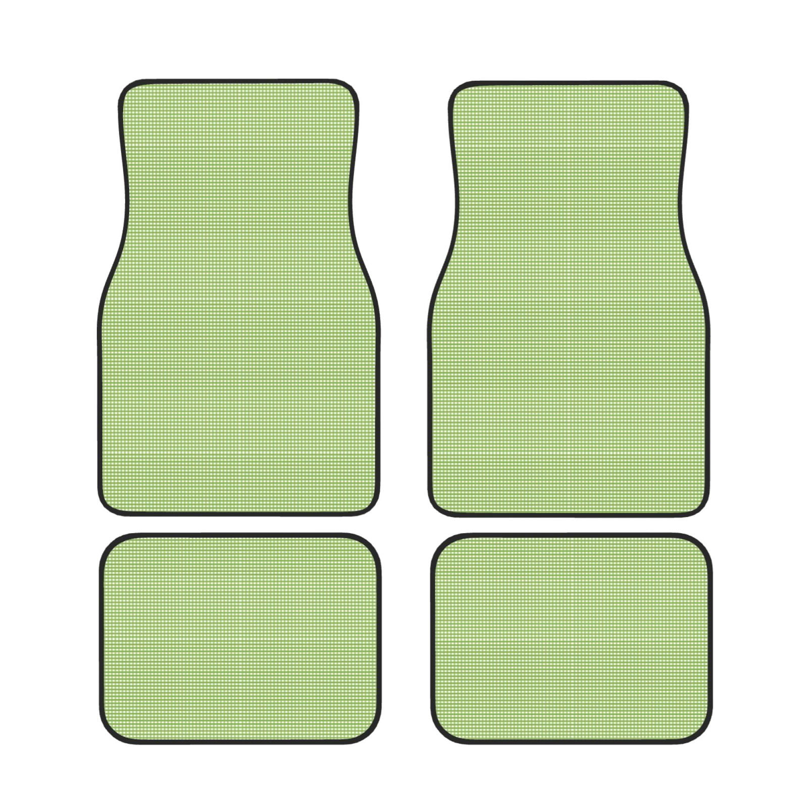 Cauagu Green Gingham Pattern Car Floor Mat Set of 4,Car Carpet Mats Car ...