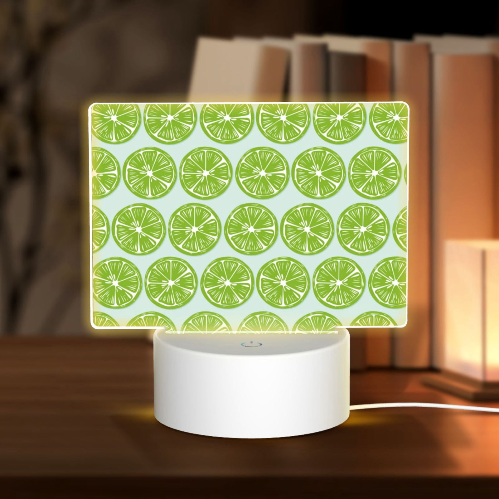 Cauagu Green Lemon Slices for Rectangle Acrylic Night Light - Acrylic ...