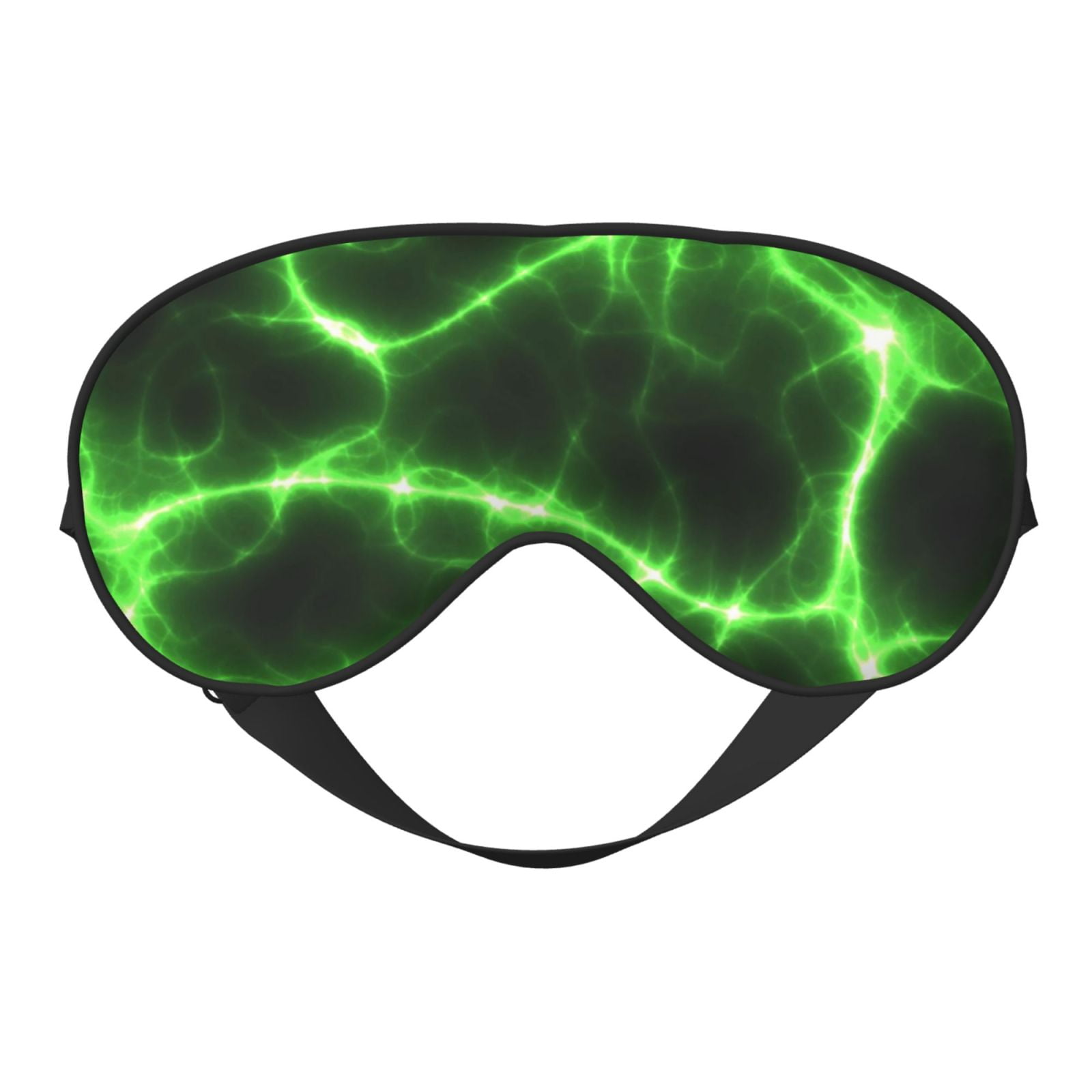 Cauagu Green Lightning Print Sleep Eye Mask, Blindfold Eye Sleep Shade ...