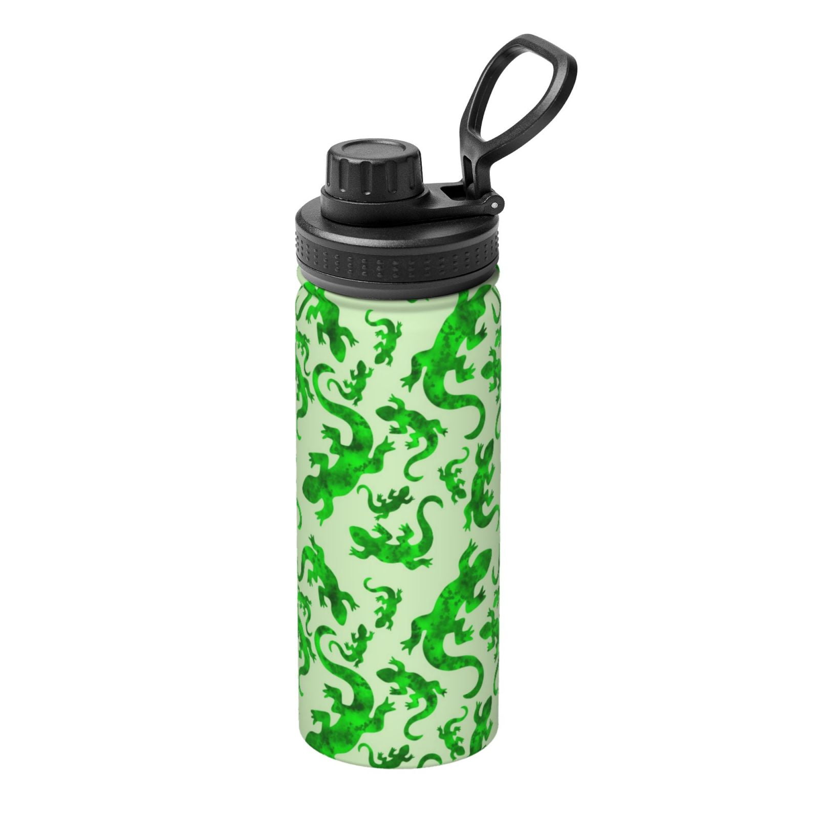 Cauagu Green Lizard Print 18oz Vacuum Insulated Stainless Steel Water ...