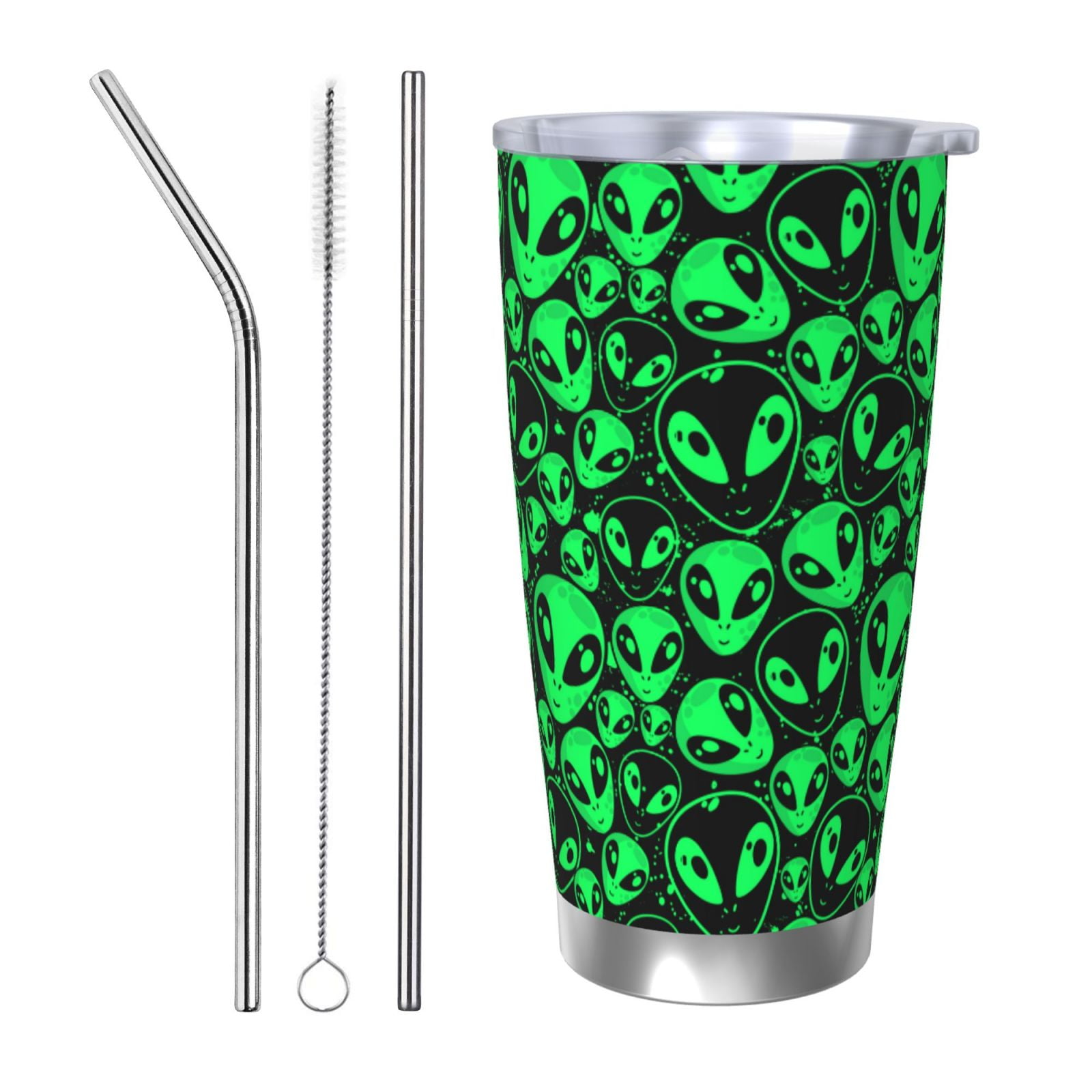 Cauagu Green Monster Pattern 20oz Tumbler,Stainless Steel Vacuum ...