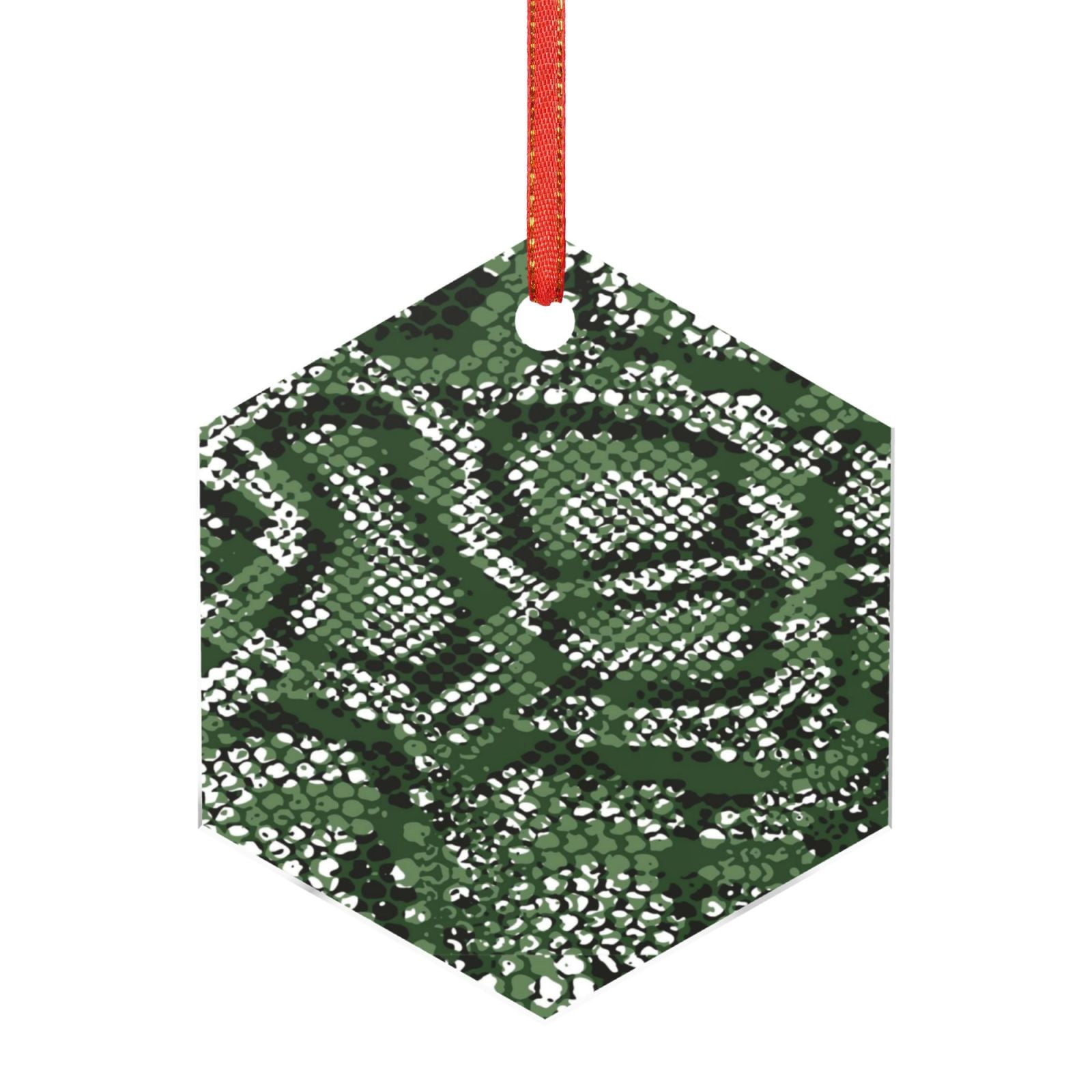 Cauagu Green Snakeskin Pattern Acrylic Christmas Pendant,1-Pack ...