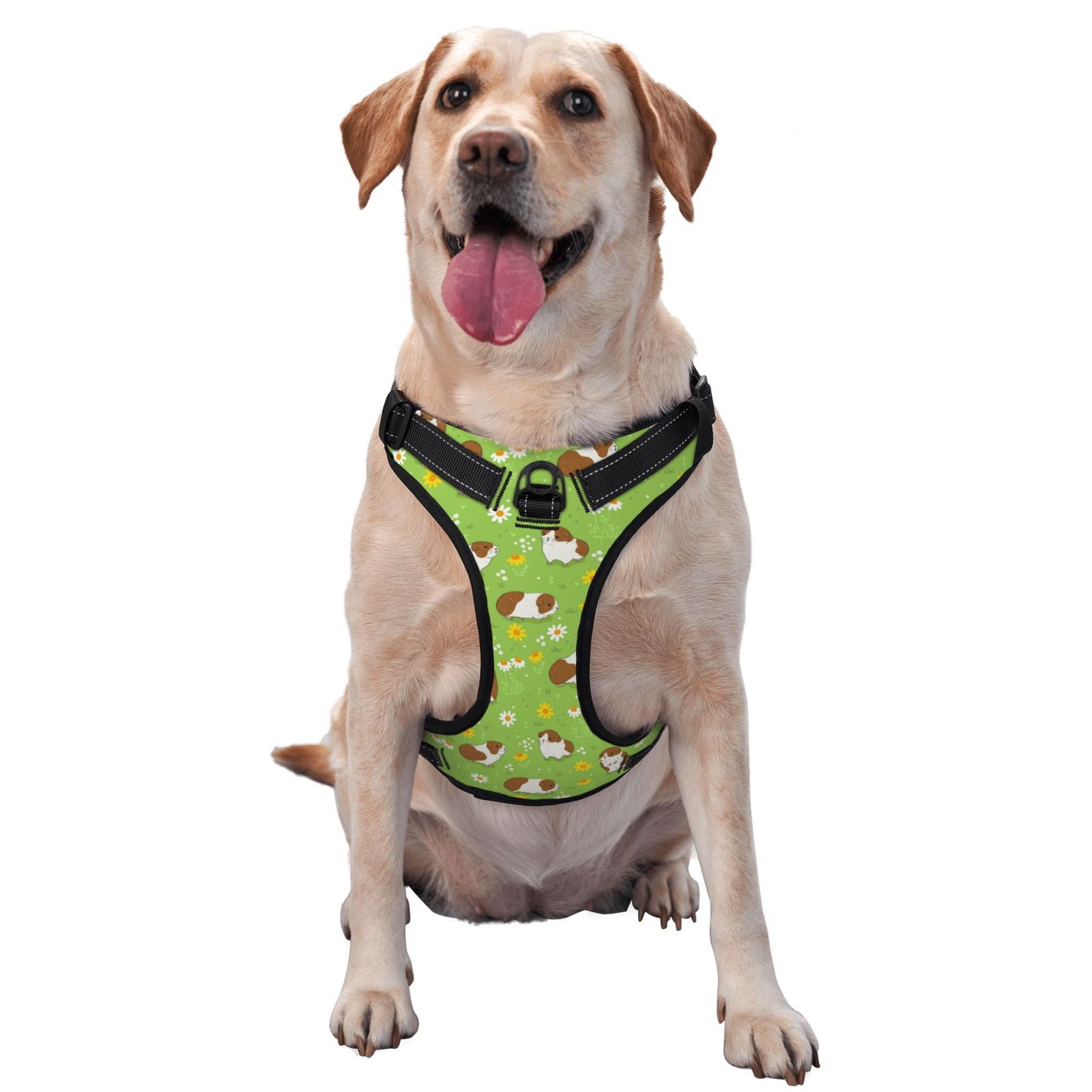 Cauagu Guinea Pigs Pattern Reflective Dog Harness, No-Pull Adjustable ...