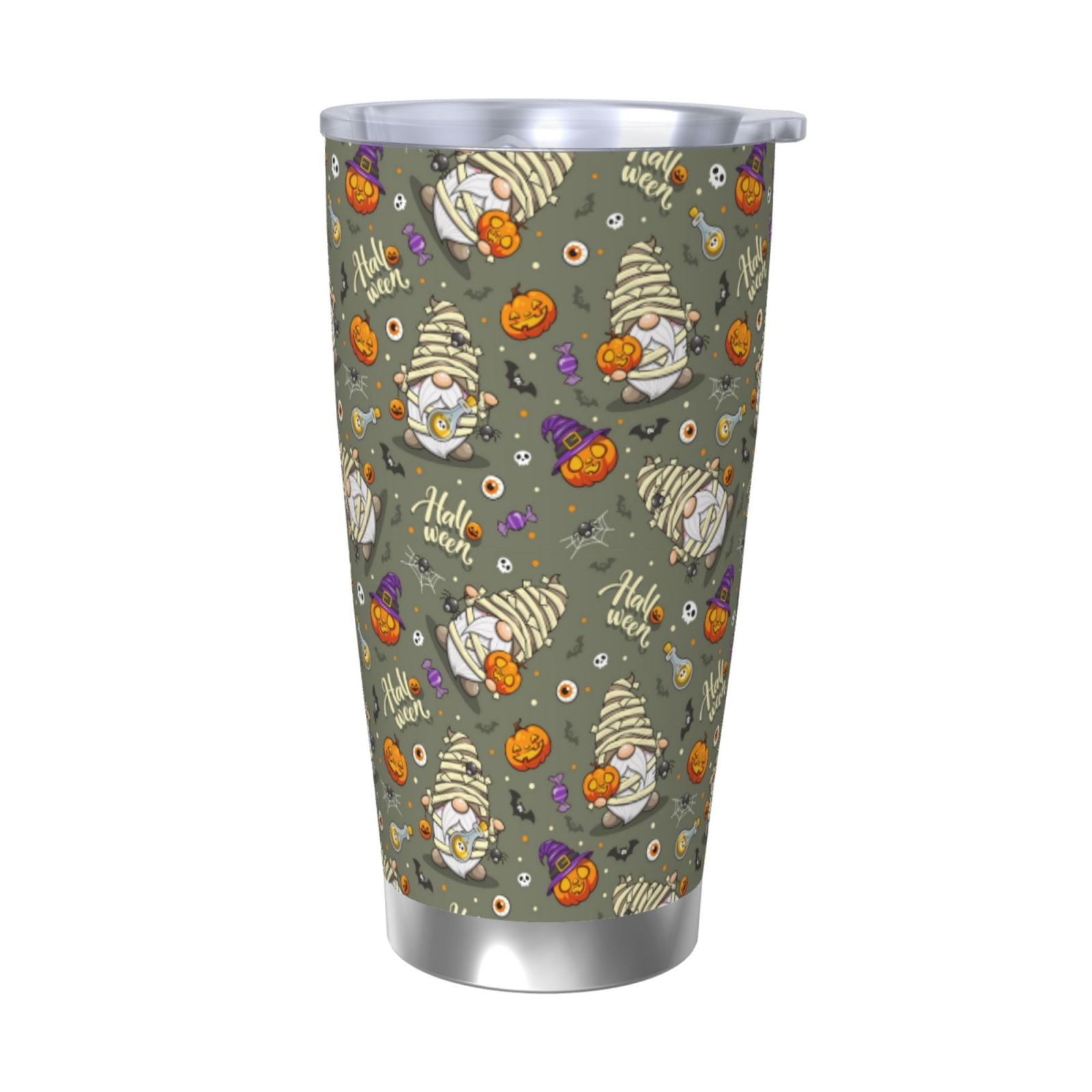 Cauagu Halloween Mummy Gnome Pattern 20oz Tumbler,Stainless Steel ...