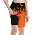 Cauagu Halloween With Black Bats Print Swim Trunks for Men,Youth Boys ...