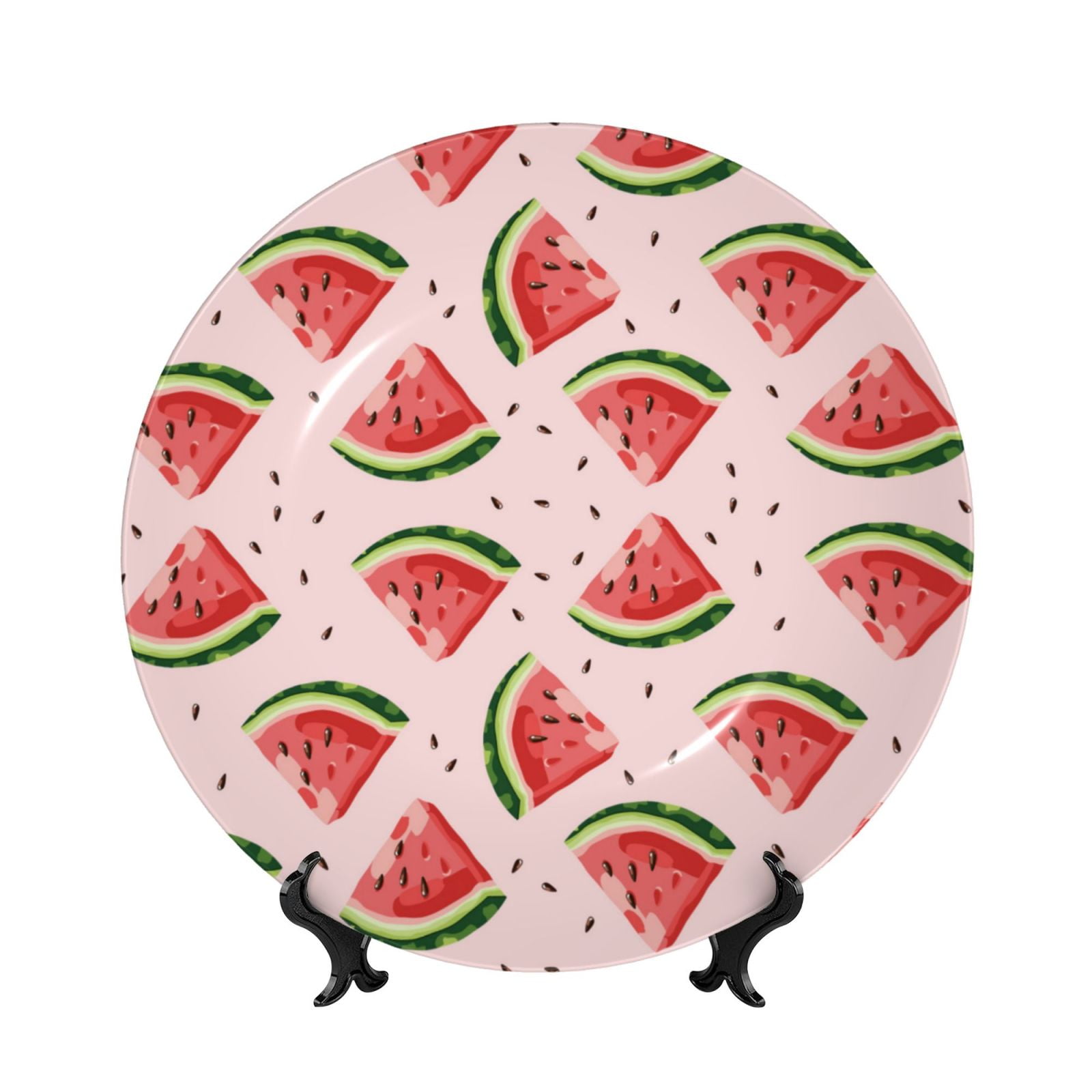 Cauagu Hand Drawn Watermelon Print Bone China Decorative Plate, Wall ...