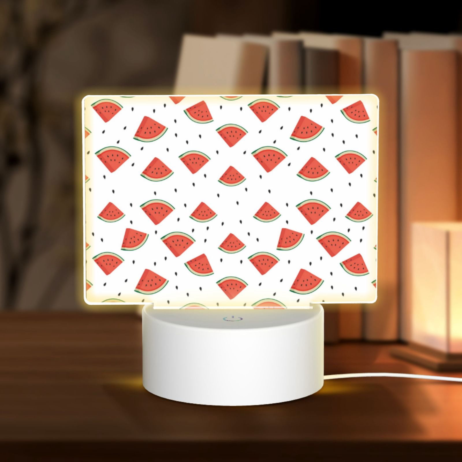 Cauagu Hand Drawn Watermelon for Rectangle Acrylic Night Light ...