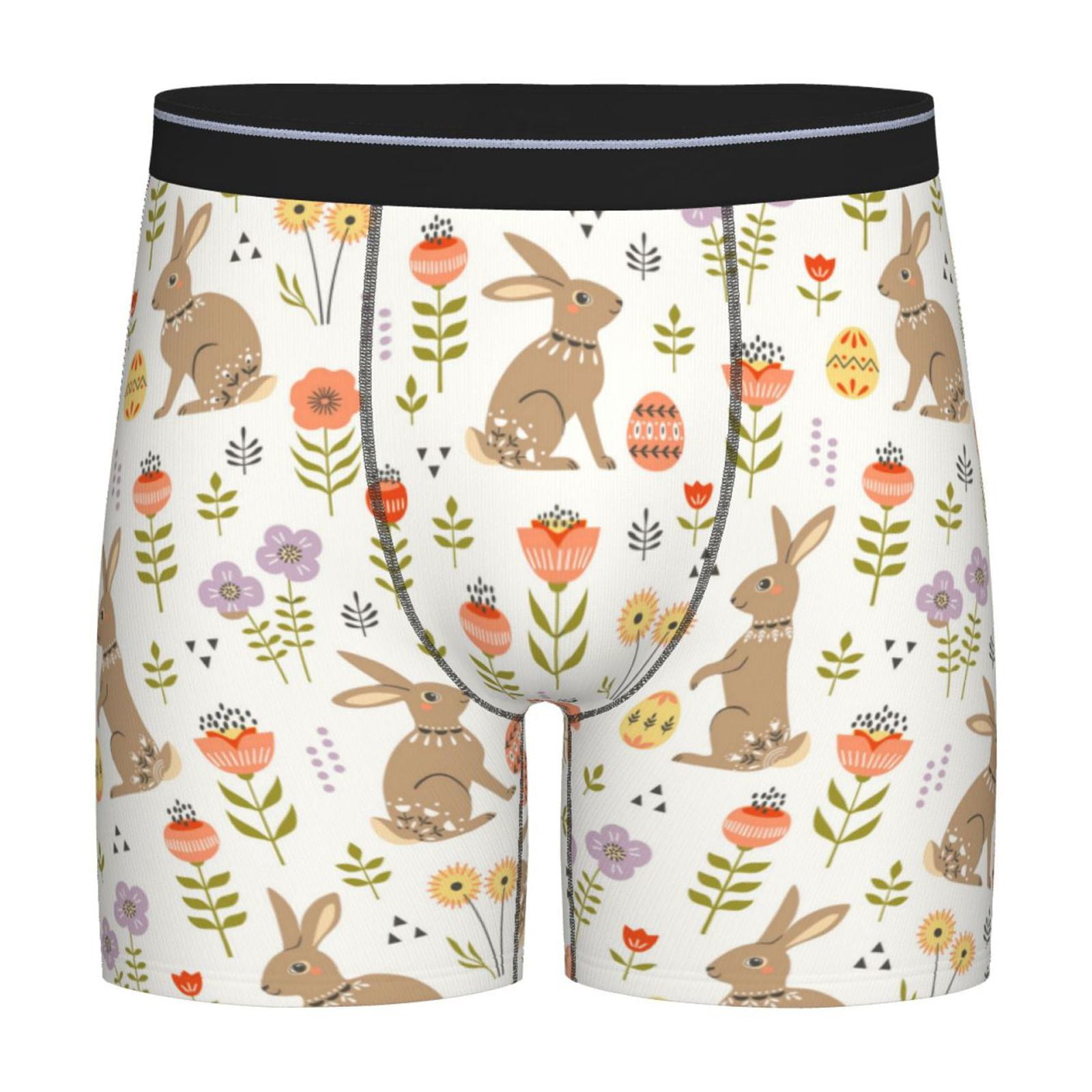 Cauagu Happy Easter Print Men's Boxer Briefs, Funny & Cute Underwear ...