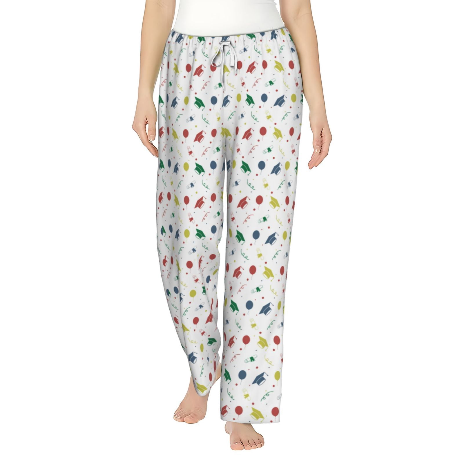 Cauagu Happy Graduation Pajama Pants for Women Loose Fit Wide Leg ...