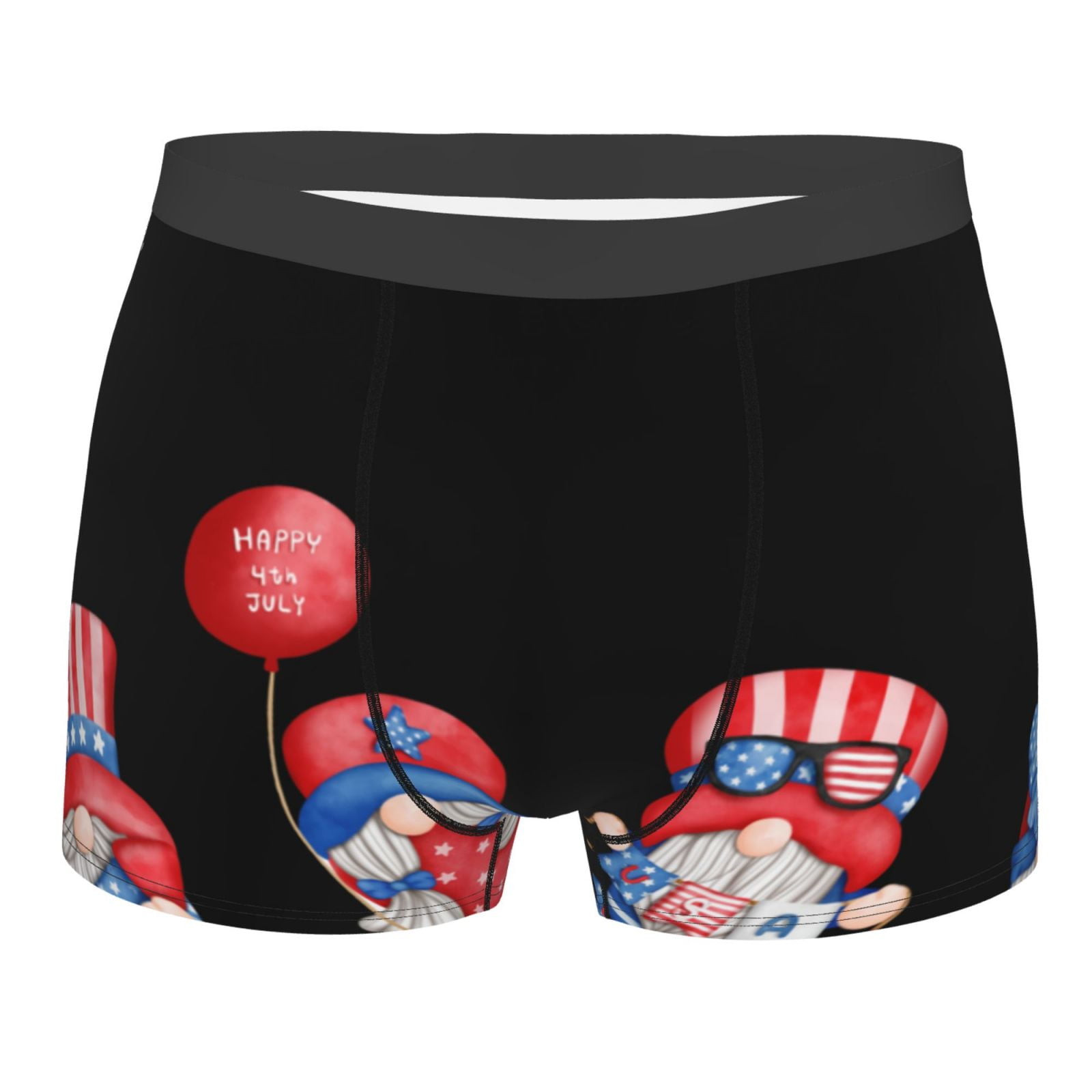 Cauagu Happy Independence Day Gnome Print Boxer Briefs for Men ...